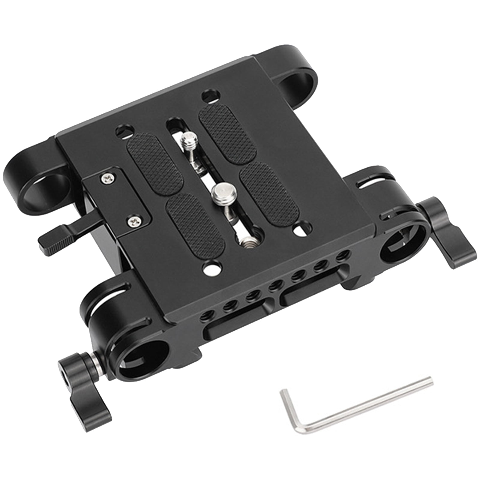 ZYQWEM Double Hole 19mm Tube Clamp Quick Release Plate Aluminum Sliding ...
