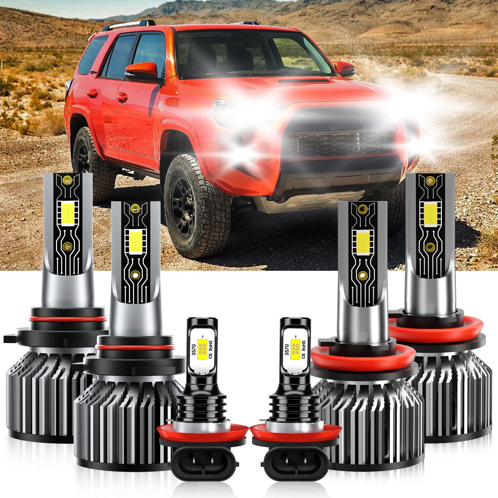 ZYRALUX For Toyota 4Runner 2010-2021 LED Headlight Hi/Low+Fog light ...