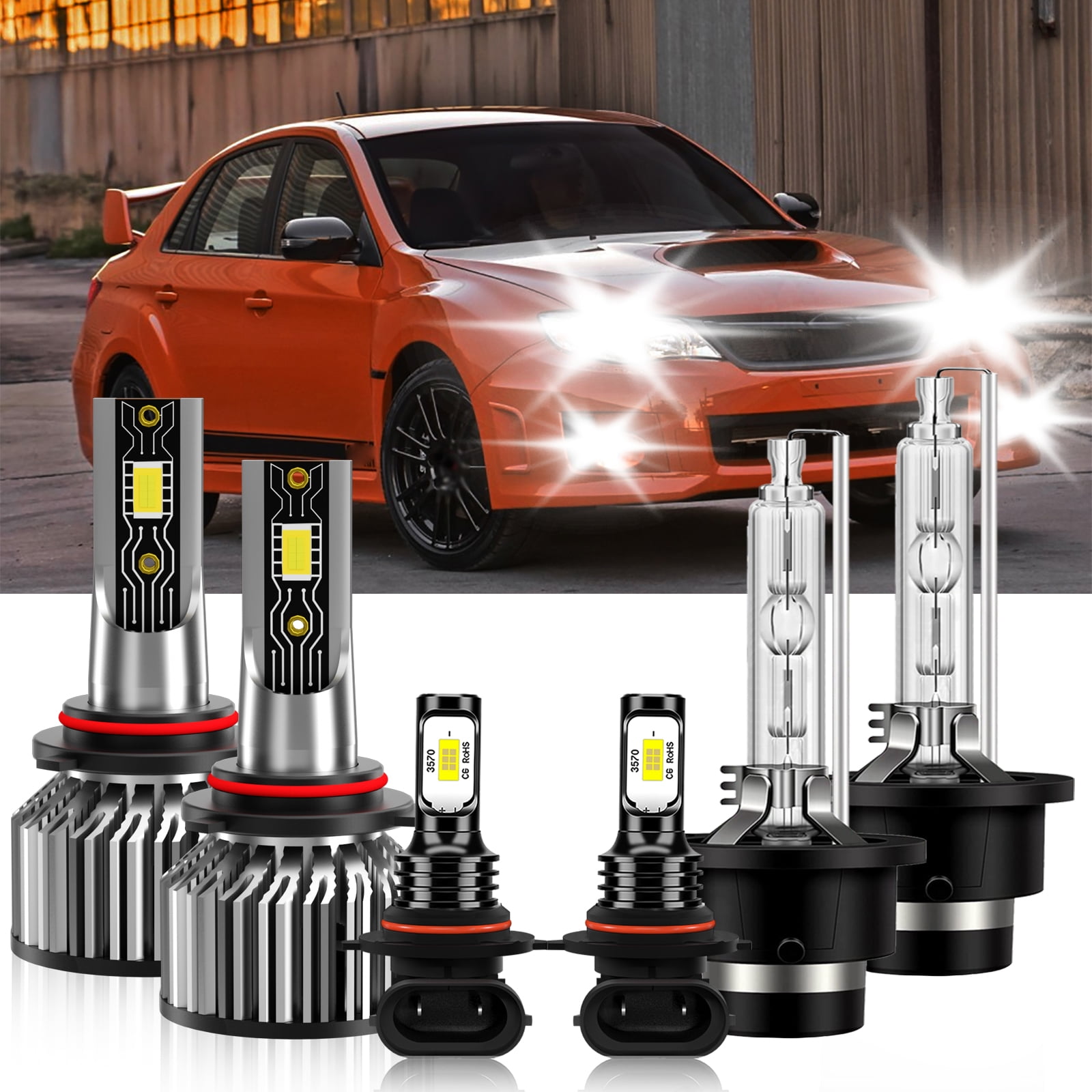 ZYRALUX LED HID Headlight Fog Light Bulb white Super bright For Subaru ...
