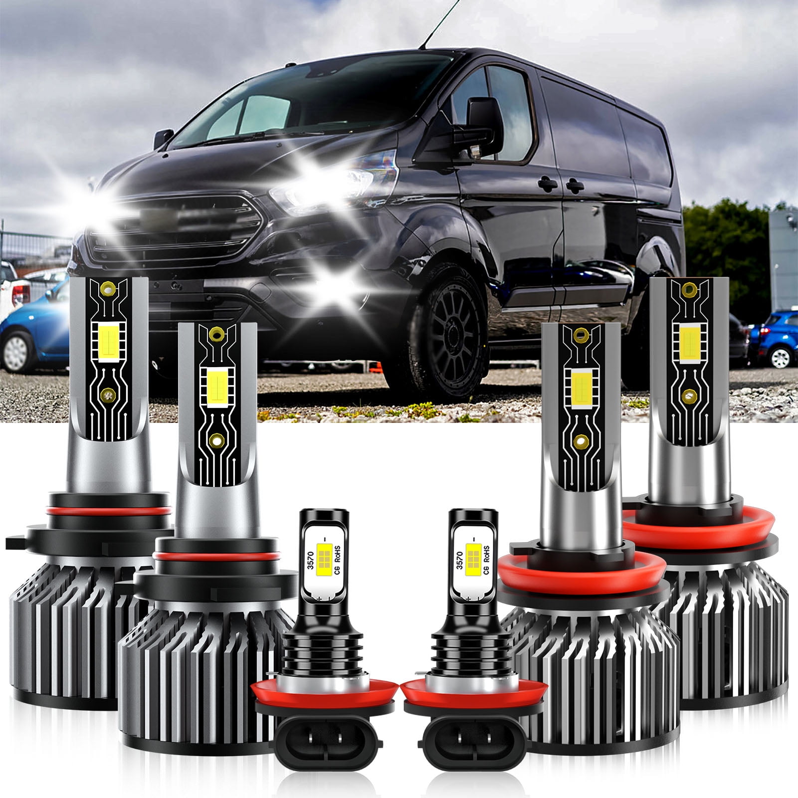 ZYRALUX LED Headlight Bulbs Fog Light Super bright For Ford Transit-350 ...
