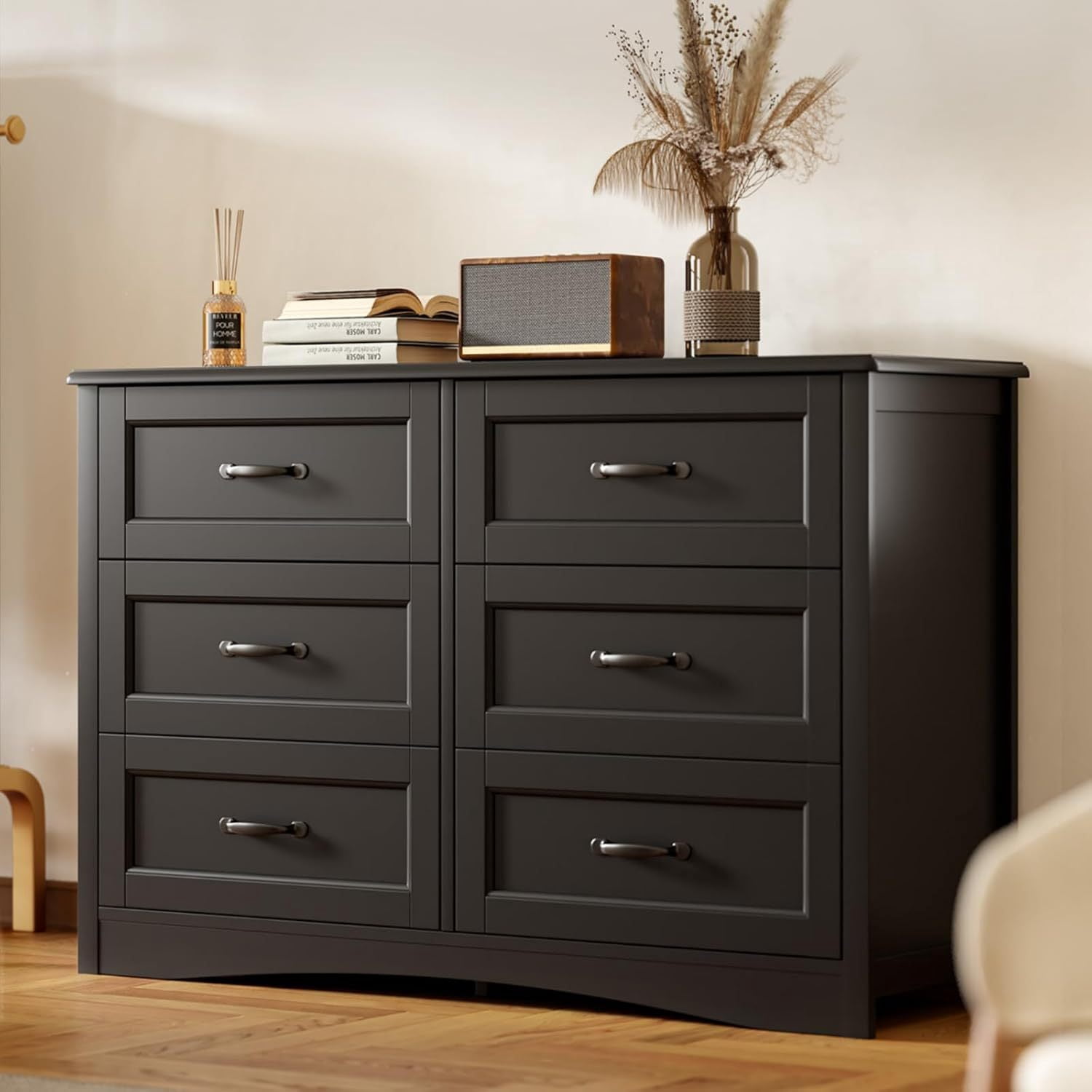 ZYSF 6 Drawer Dresser for Bedroom，47'' Larger Chest of Drawers with ...