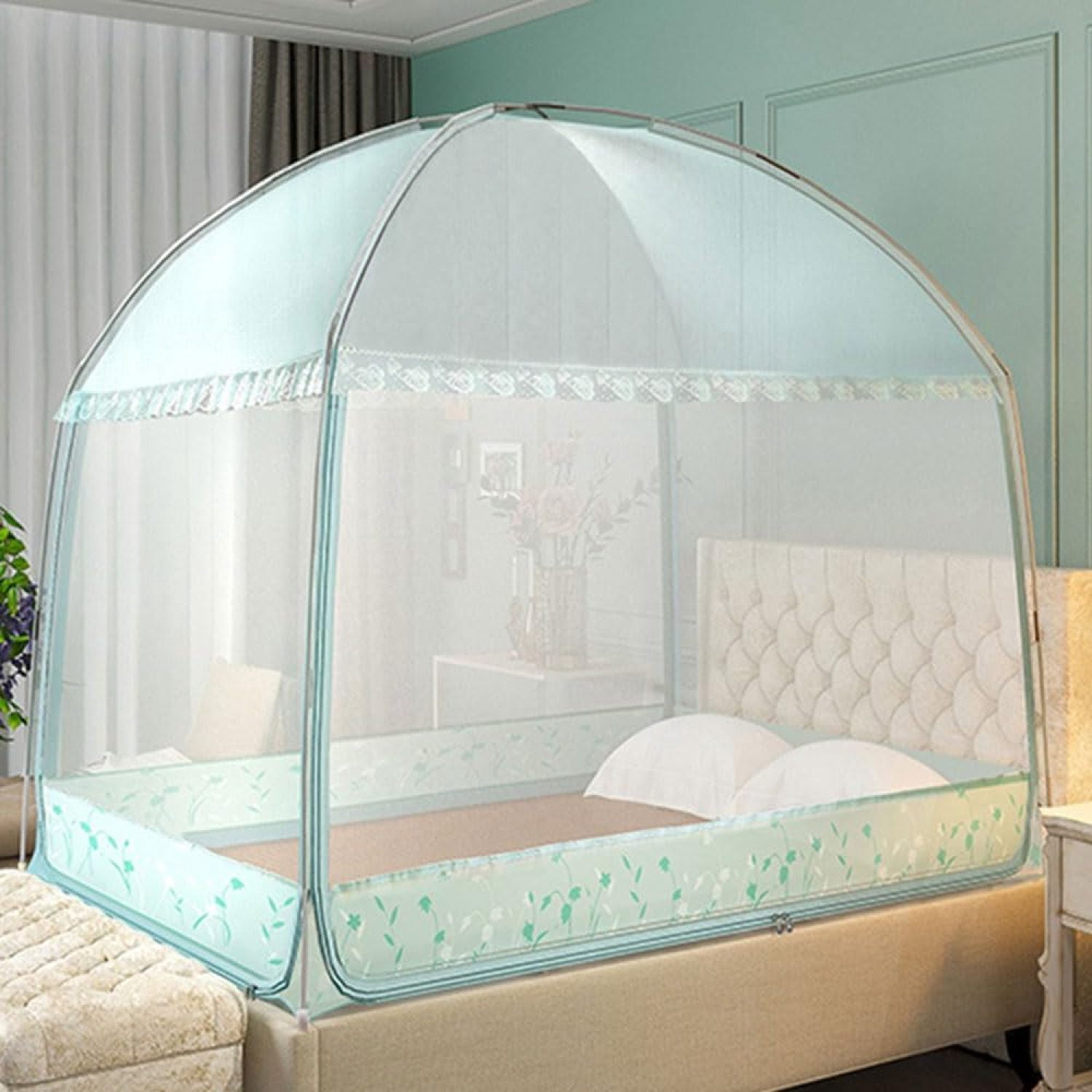 ZYSF Princess Mosquito Net Bed Tent Canopy Curtains Netting with Stand ...