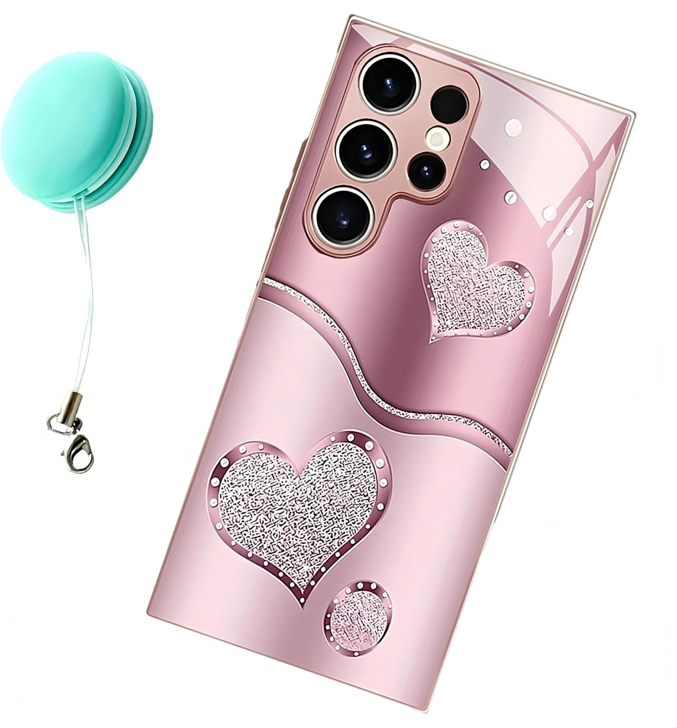 ZYSMBD Curve Double Heart Hard Case for Samsung, Full-Coverage Drop ...