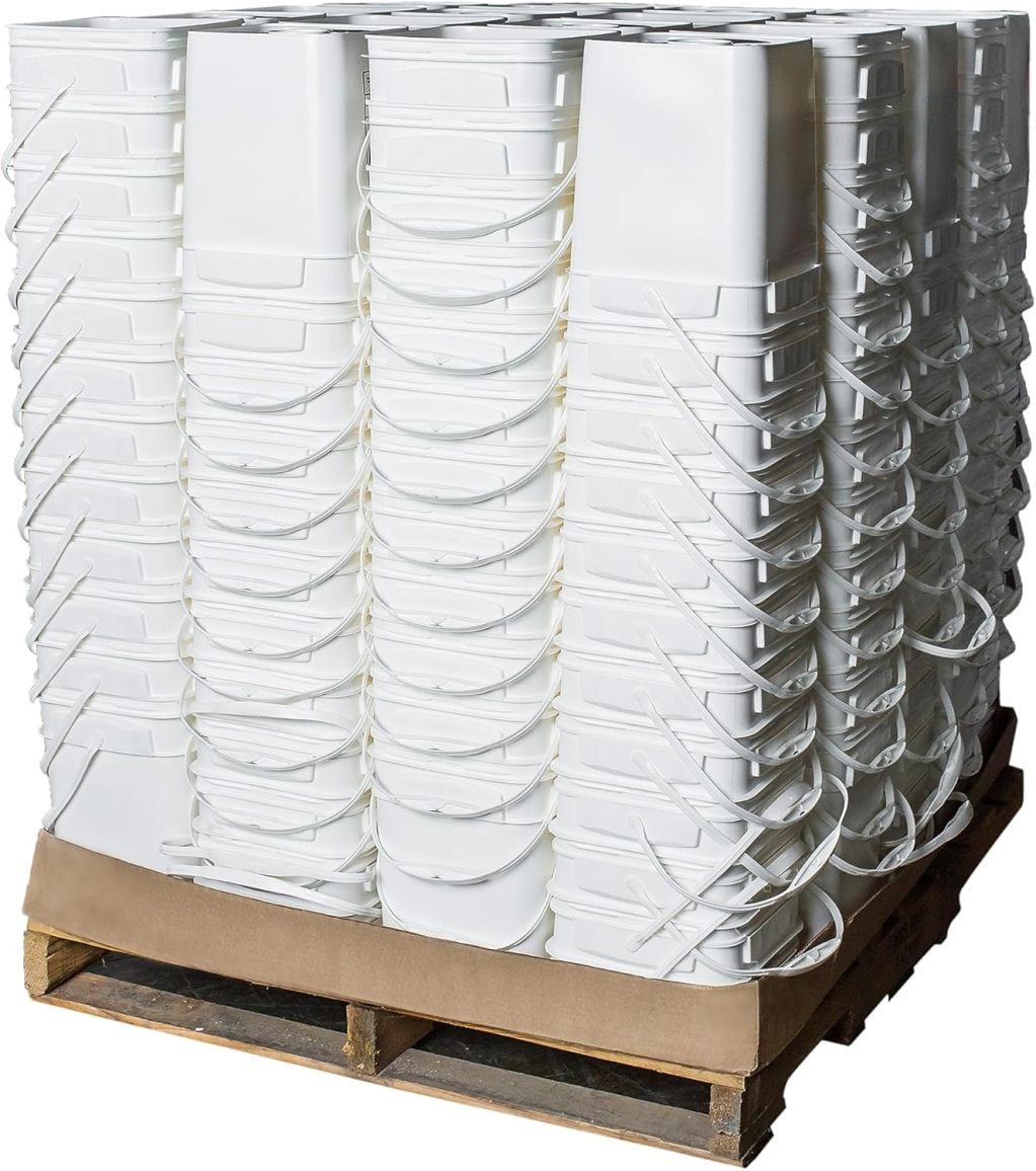 ZYSP, 4 Gallon Square Bucket (Lid Not Included) with Plastic Handles ...