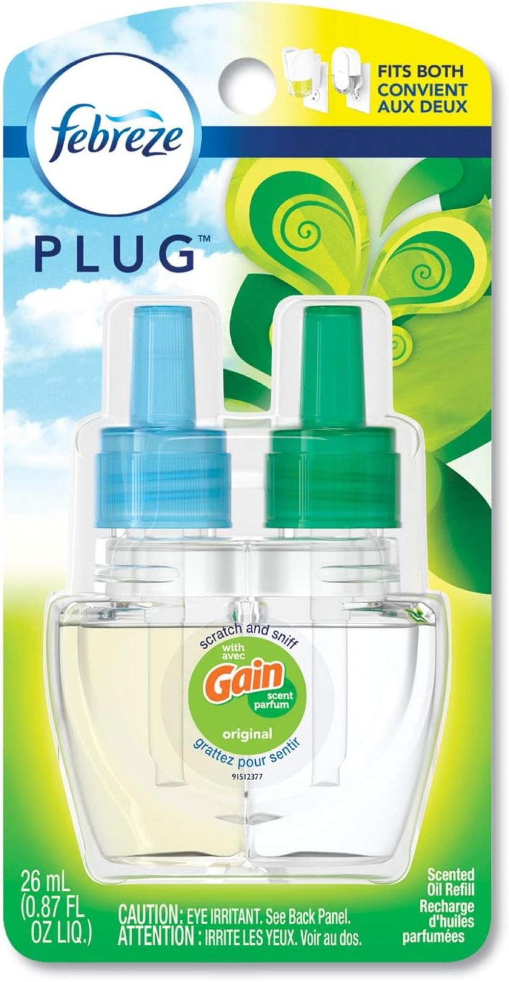 ZYSP 74903 Plug Air Freshener Refills, Gain Original, 0.87 Oz, 6/Carton ...