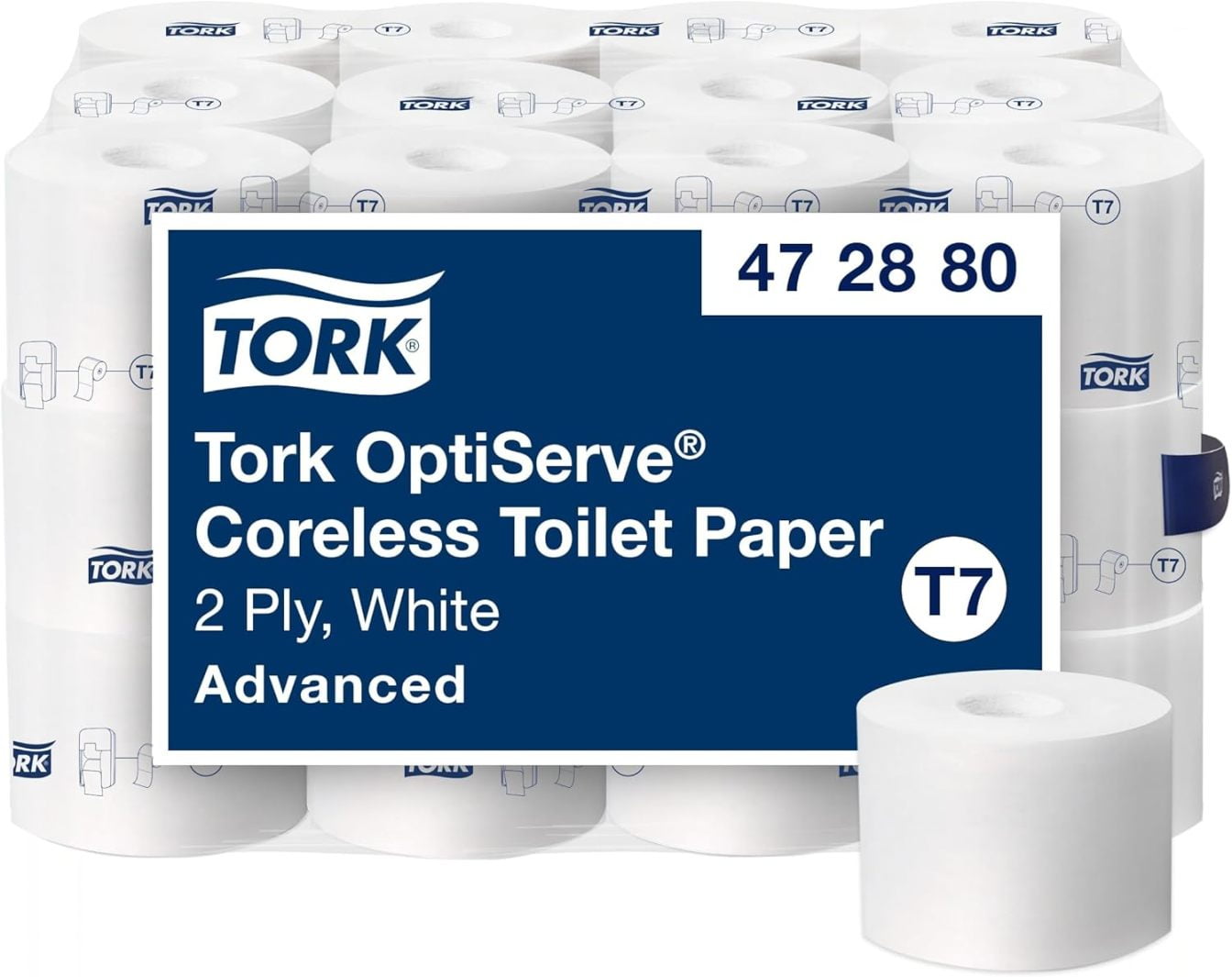 ZYSP Coreless High-Capacity Toilet Paper Roll White T7, Advanced, 2-Ply, 36 x 1000 Sheets ...