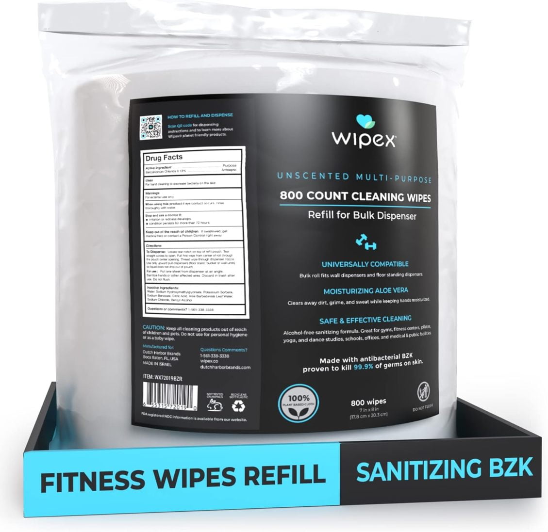ZYSP Gym Wipes Refill - 800ct Sanitizing Wipes with Safe Plant Based ...