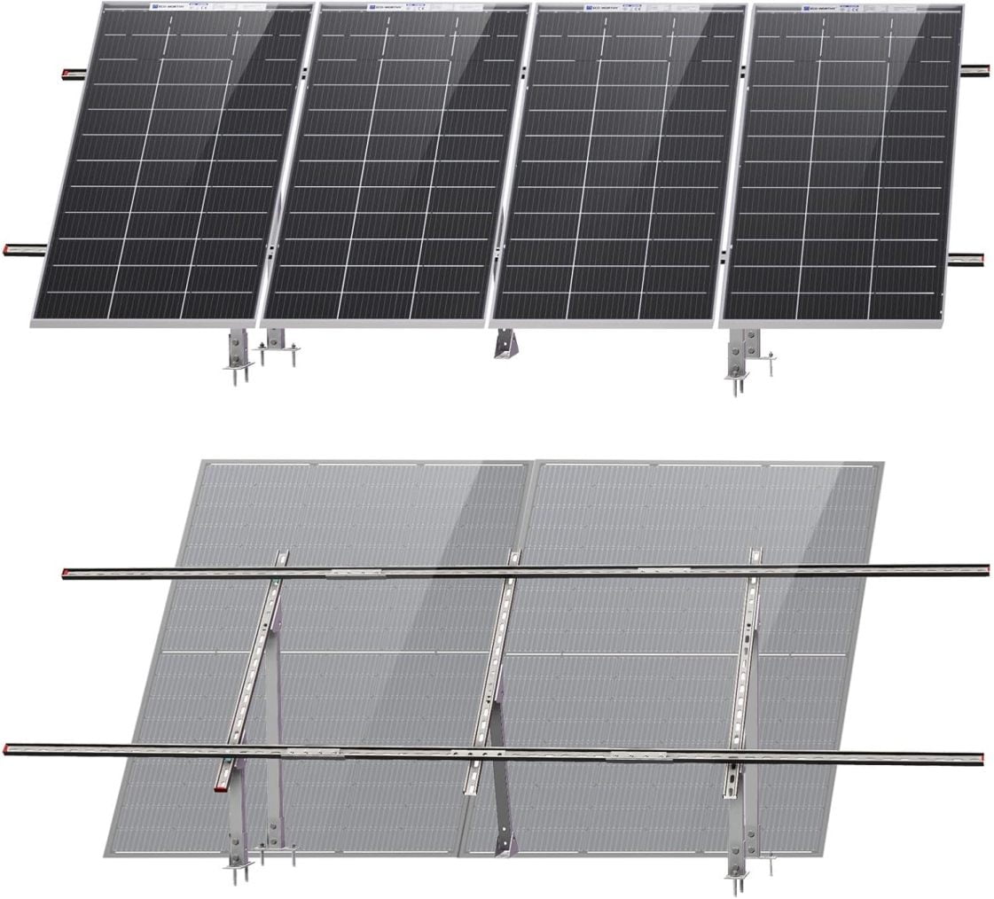 ZYSP Upgraded Solar Ground Mount Adjustable Multi-Pieces Solar Panel ...