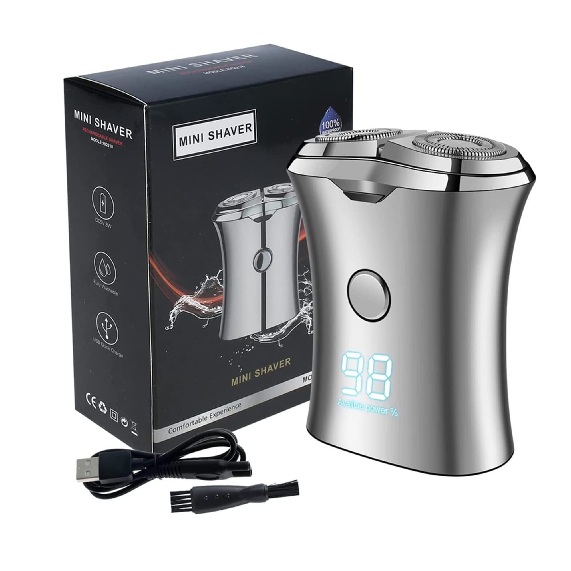 Zyvicxfj Mens Rechargeable Electric Mini Travel Shaver For Men Pocket