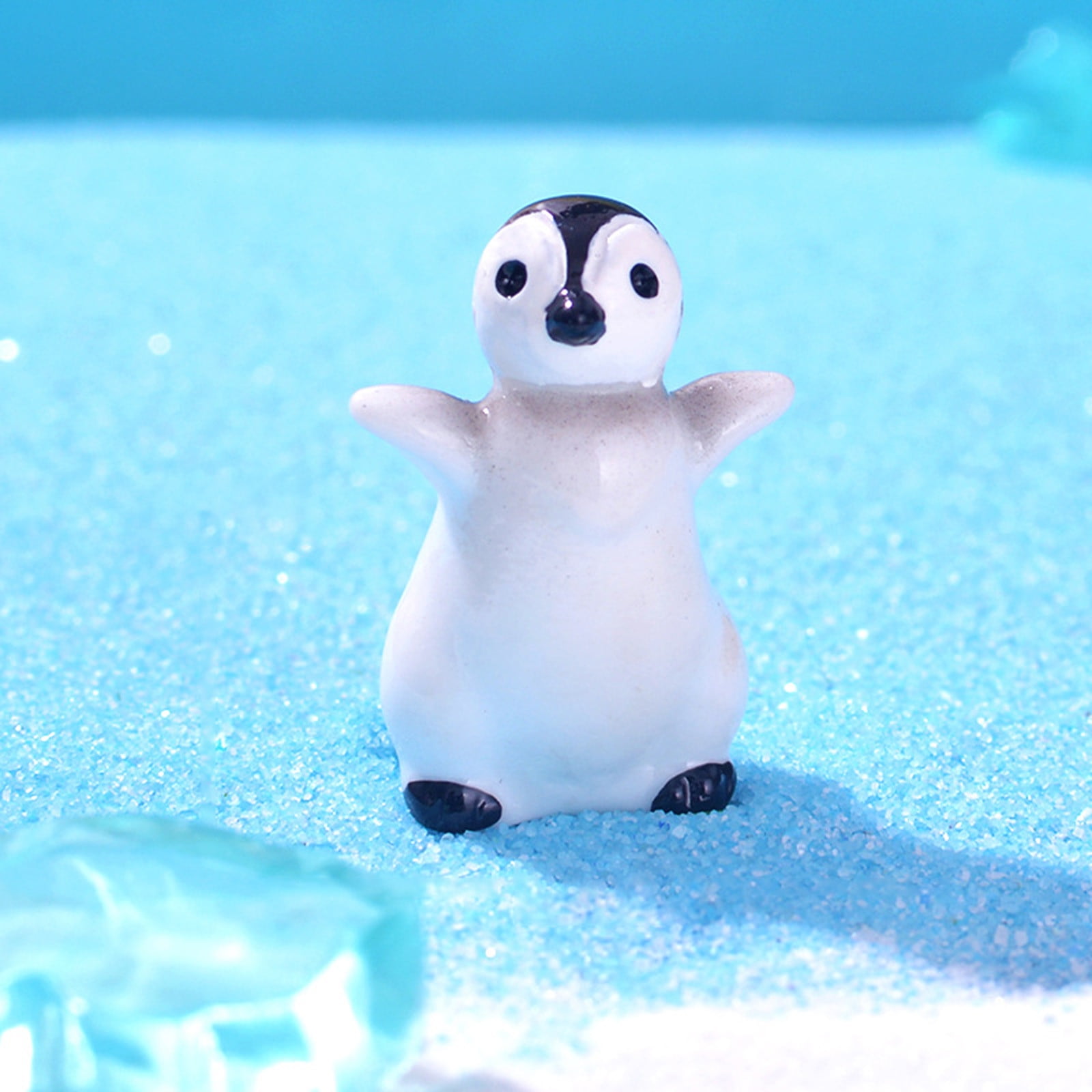 ZYWEyh 1PCS Mini Resin AnimalsFigurines Realistic Mini Seal Penguin ...