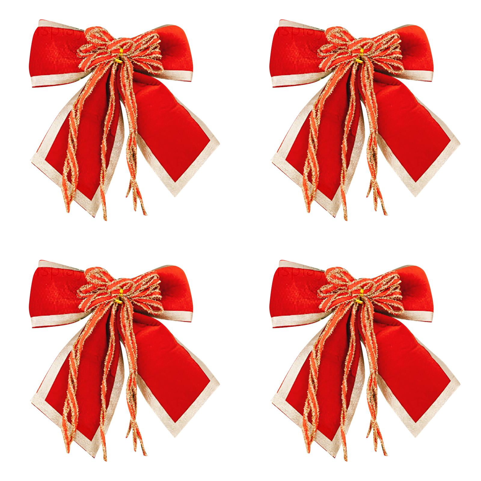 ZYWEyh 4PCS Exquisite Christmas Bows Decoration Large Christmas Tree ...