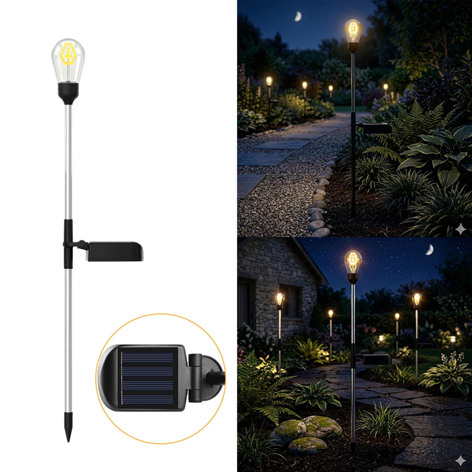 ZYXWVU Solar Filament Lawn Light Outdoor Garden Ground Light Waterproof ...