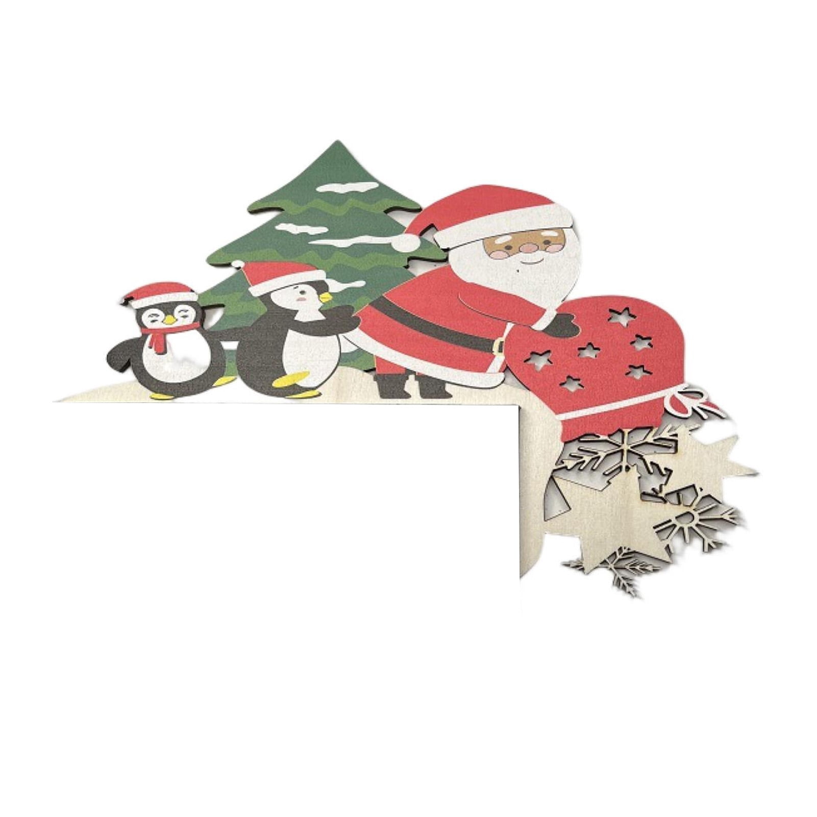 ZYmall Door Corner Ornament Funny Santa Claus/Gift Box/Tree/Hat ...