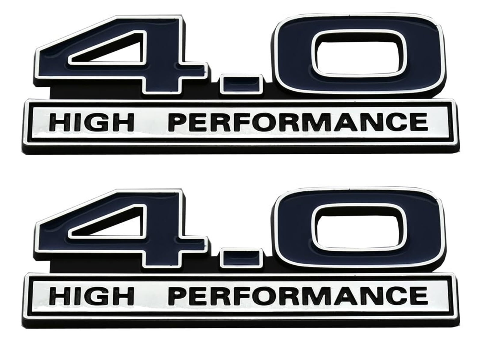 ZZ 2pcs 4.0 Liter V6 High Performance Engine Emblems Badge 3D Decals ...