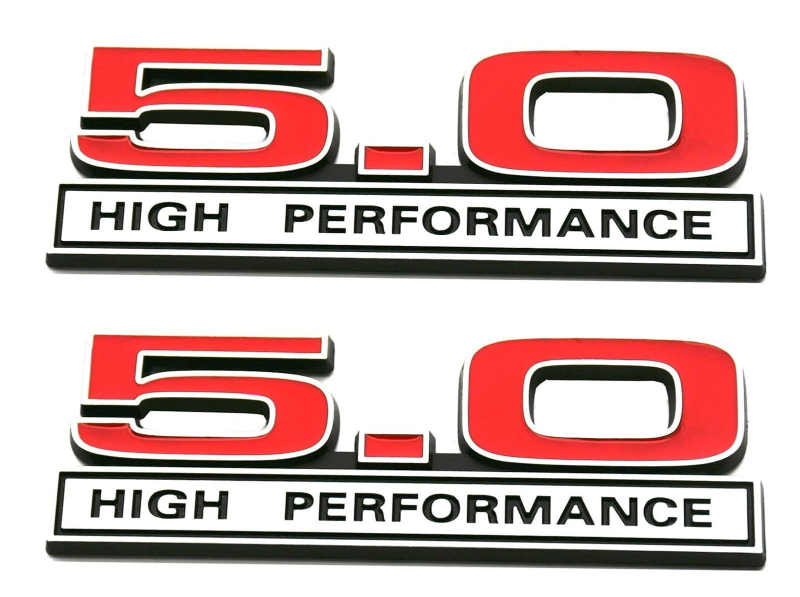 ZZ 2pcs 5.0 Liter High Performance Engine Emblems Badge 3D Decals ...