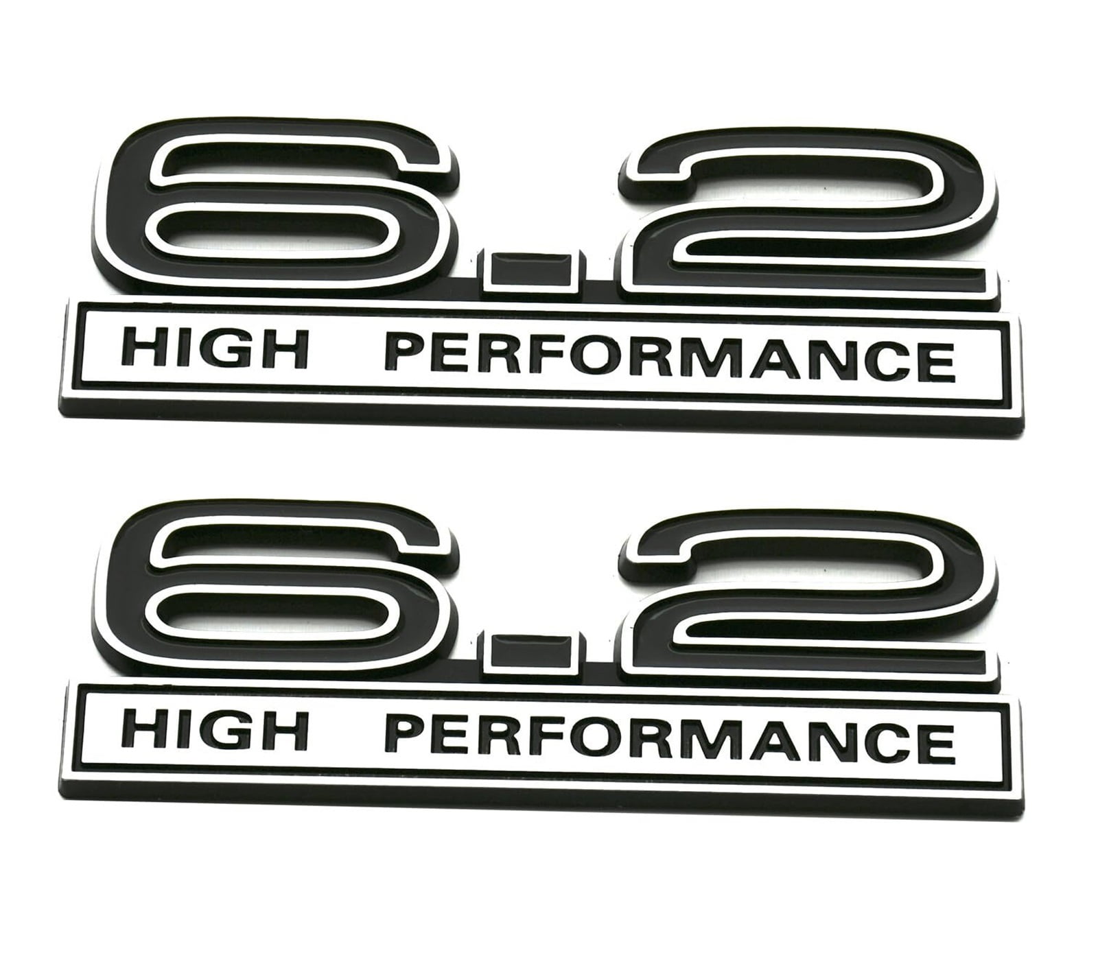 ZZ 2pcs 6.2 Liter High Performance Engine Emblems Badge 3D Decals ...