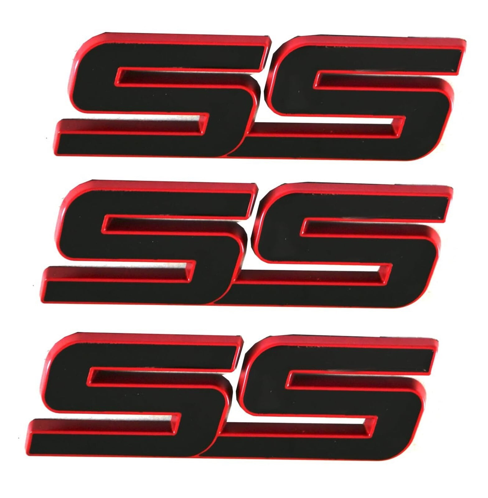 ZZ 3pcs Metal SS Front Door SS Emblem Car Badge Sticker Decals ...