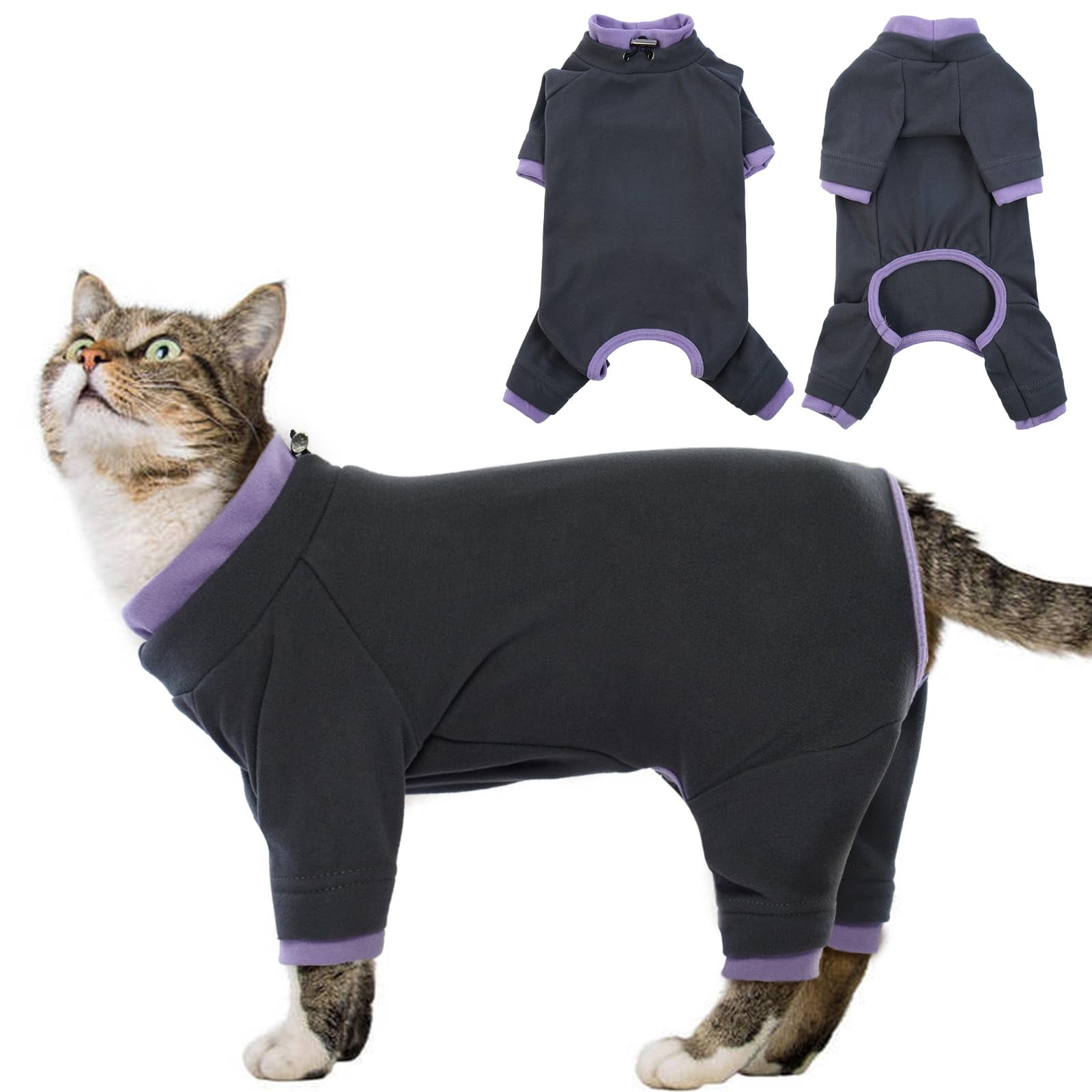 ZZ Cat Pajamas for Cats Only, Sticky Hair Cat Clothes, Sphynx Hairless ...