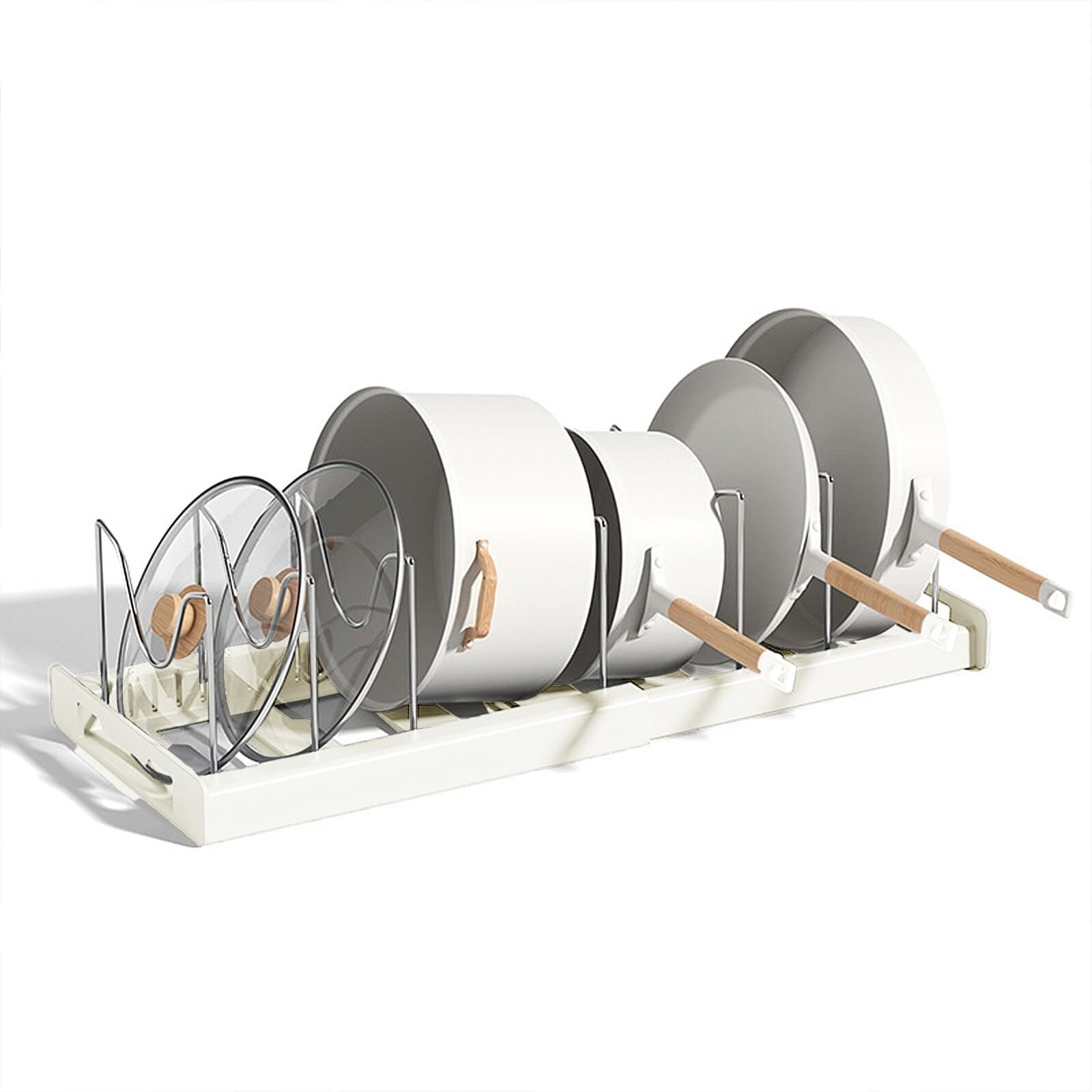 ZZ Expandable Pot Lid Holder with 9 Adjustable Dividers for Kitchen ...