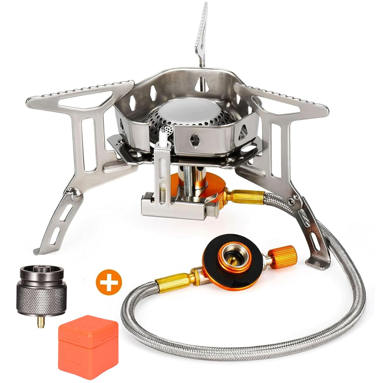 ZZ Portable Backpacking Stove with Piezo Ignition Windproof Camping Gas ...