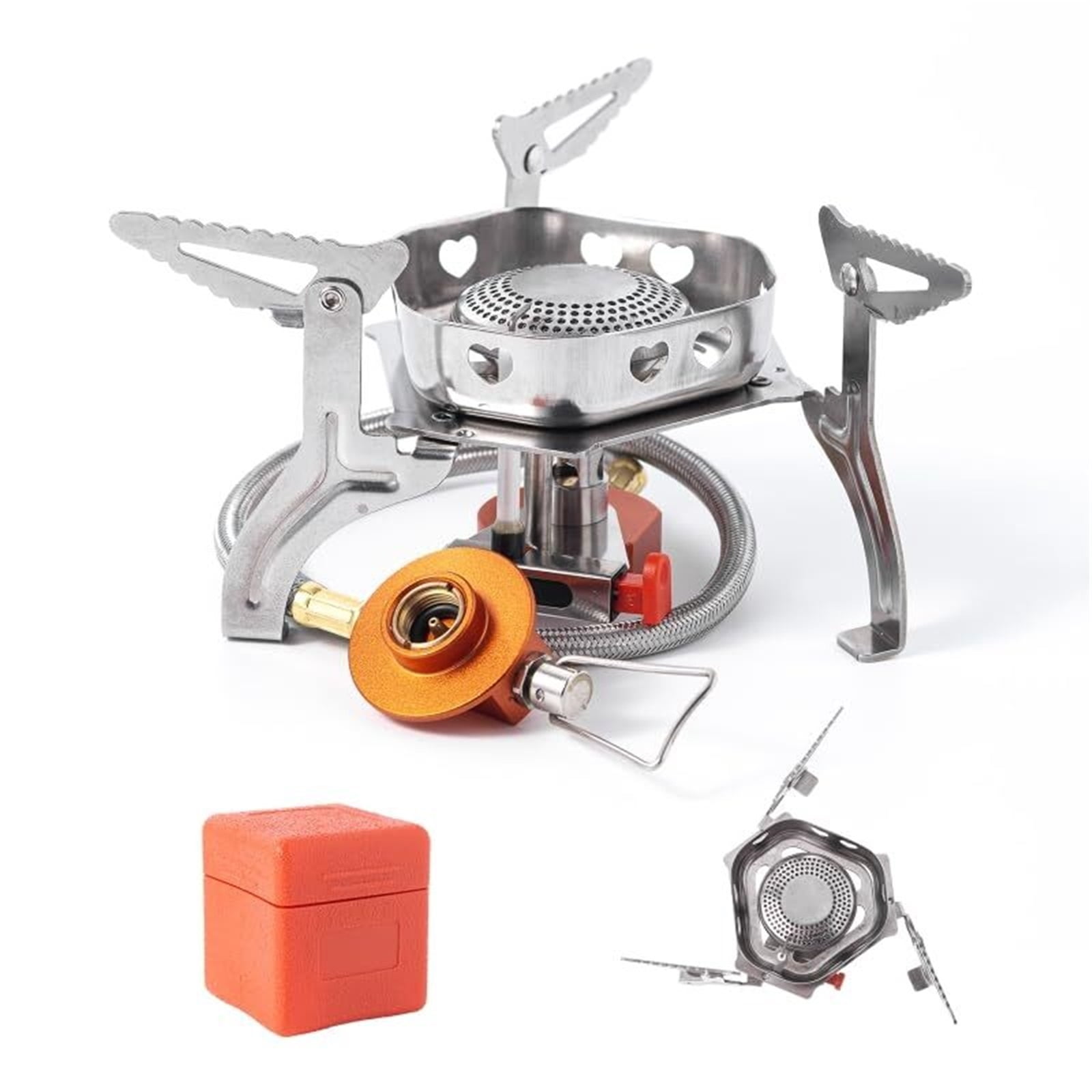 ZZ Portable Camping Gas Stove with Piezo Ignition, 3400W Propane Tank ...