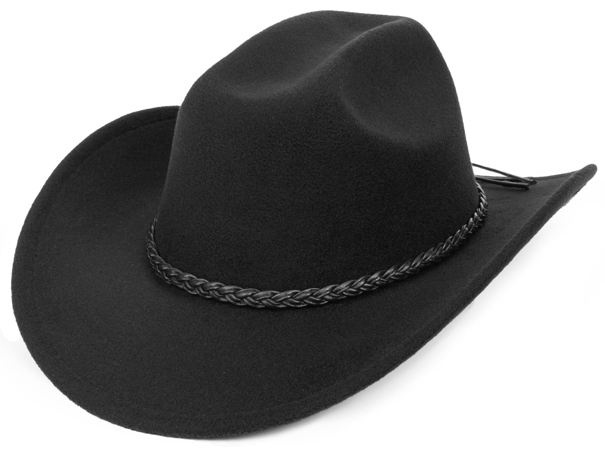 ZZ Shapeable Western Cowboy Hat for Men Women Fedoras Wool Cap Felt ...