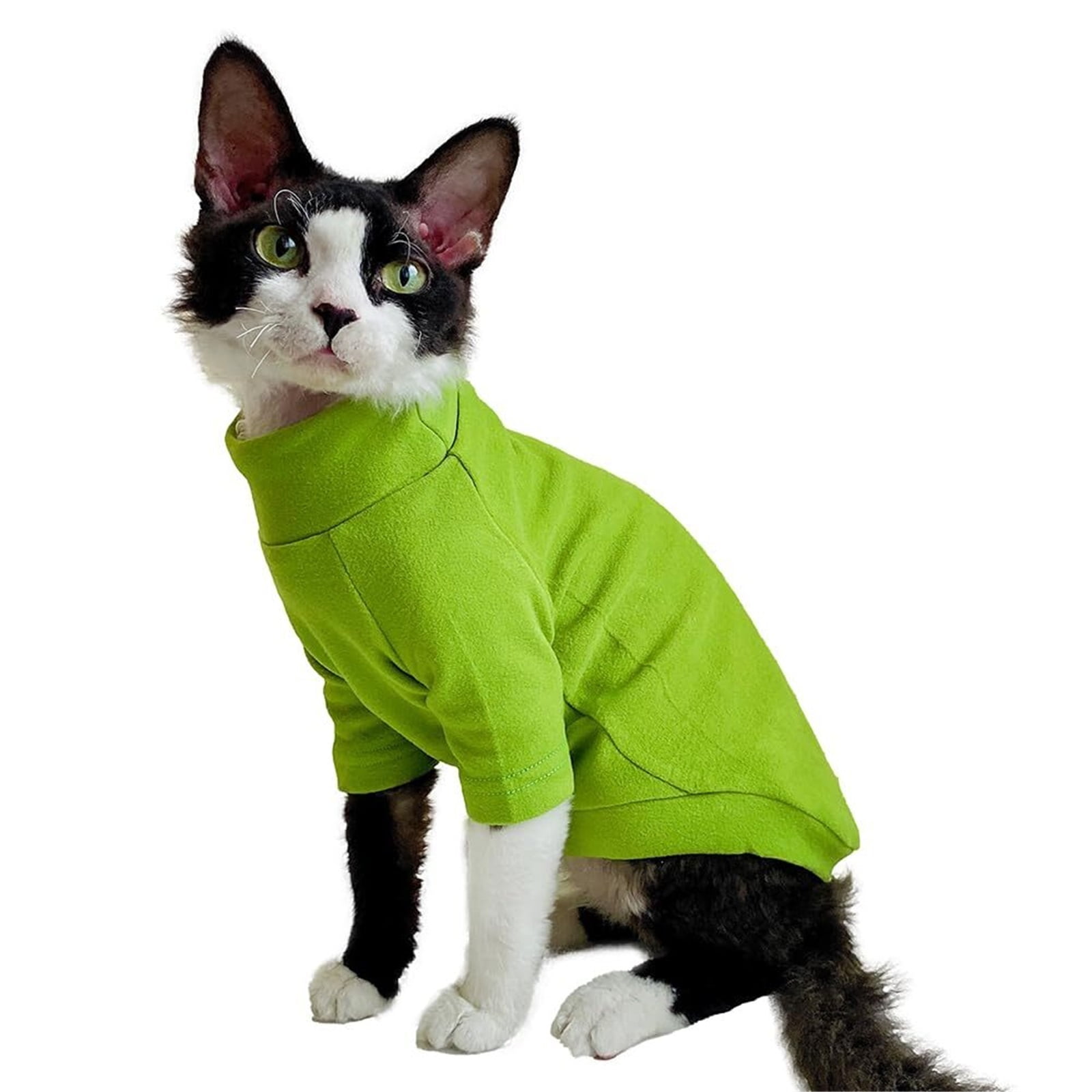 ZZ Sphynx Cats Warm Fleece Two-Legged Shirt, Turtleneck Undershirt ...