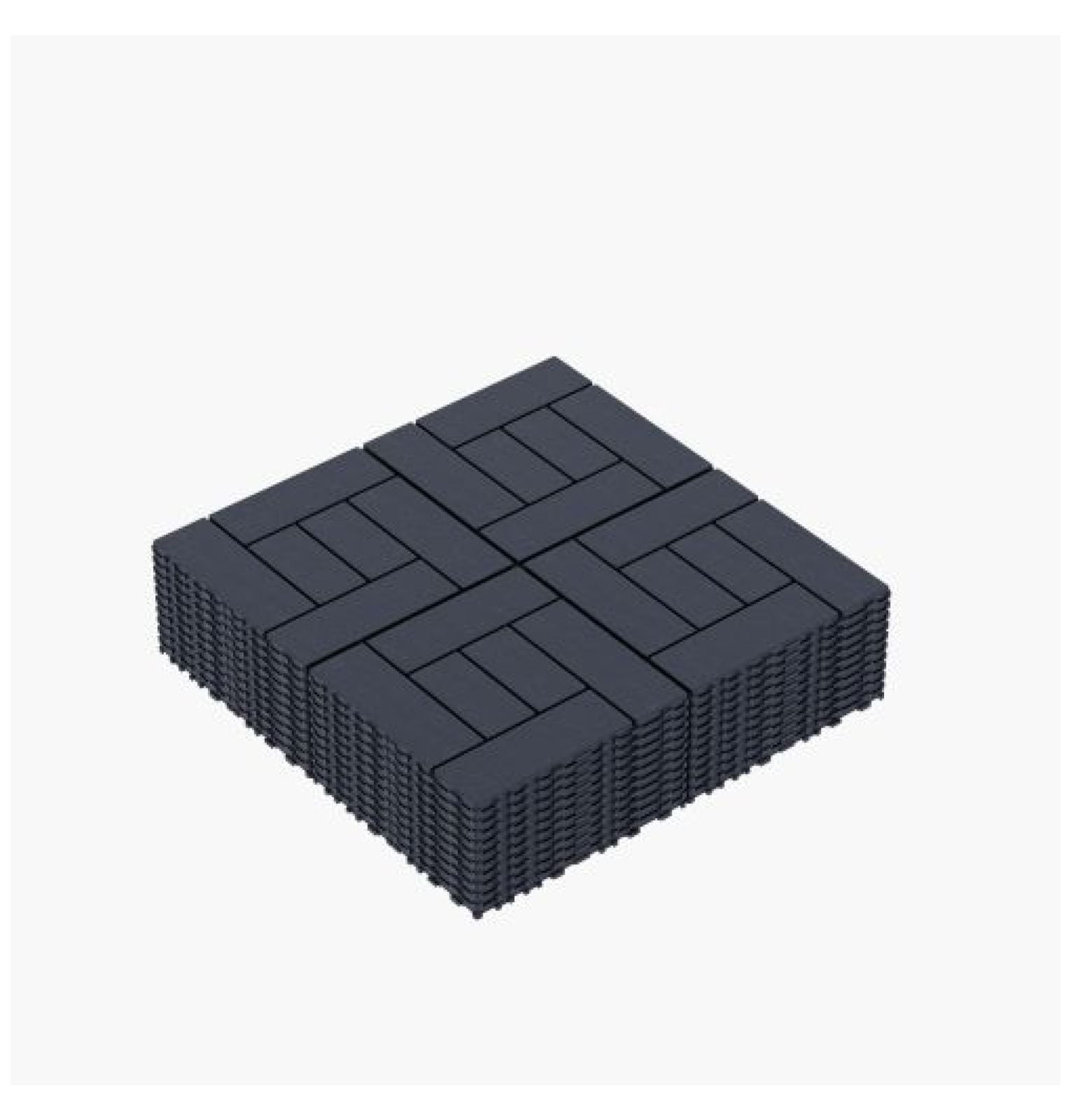 ZZ Style 12" Patio Deck Tiles, DIY Module Interlocking Decking Tiles ...