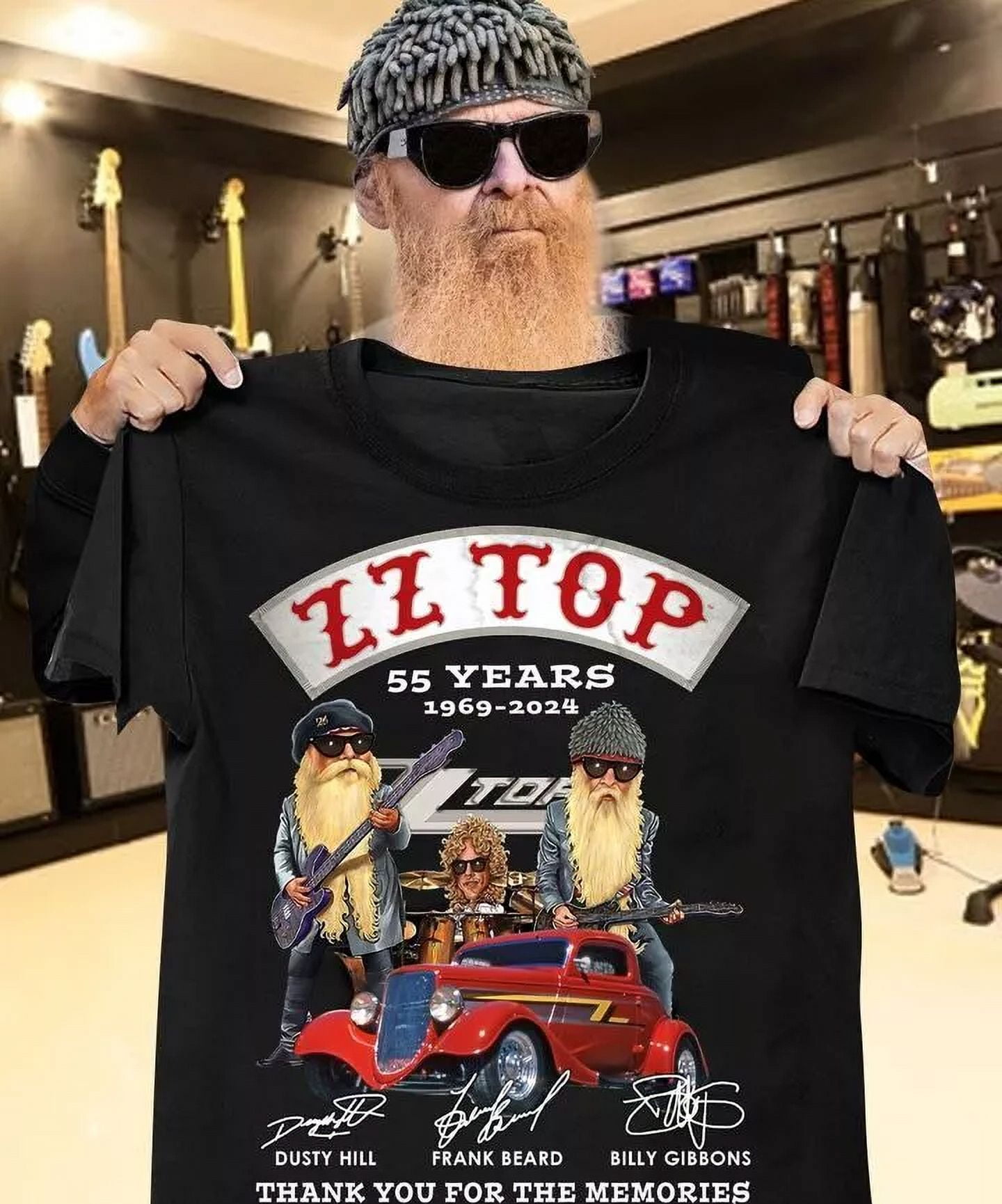 ZZ Top 55 Years 1969 2024 Thank You For The Memories T-Shirt ZZ Top 55 Years 1969 2024 Thank You For The Memories T-Shirt
