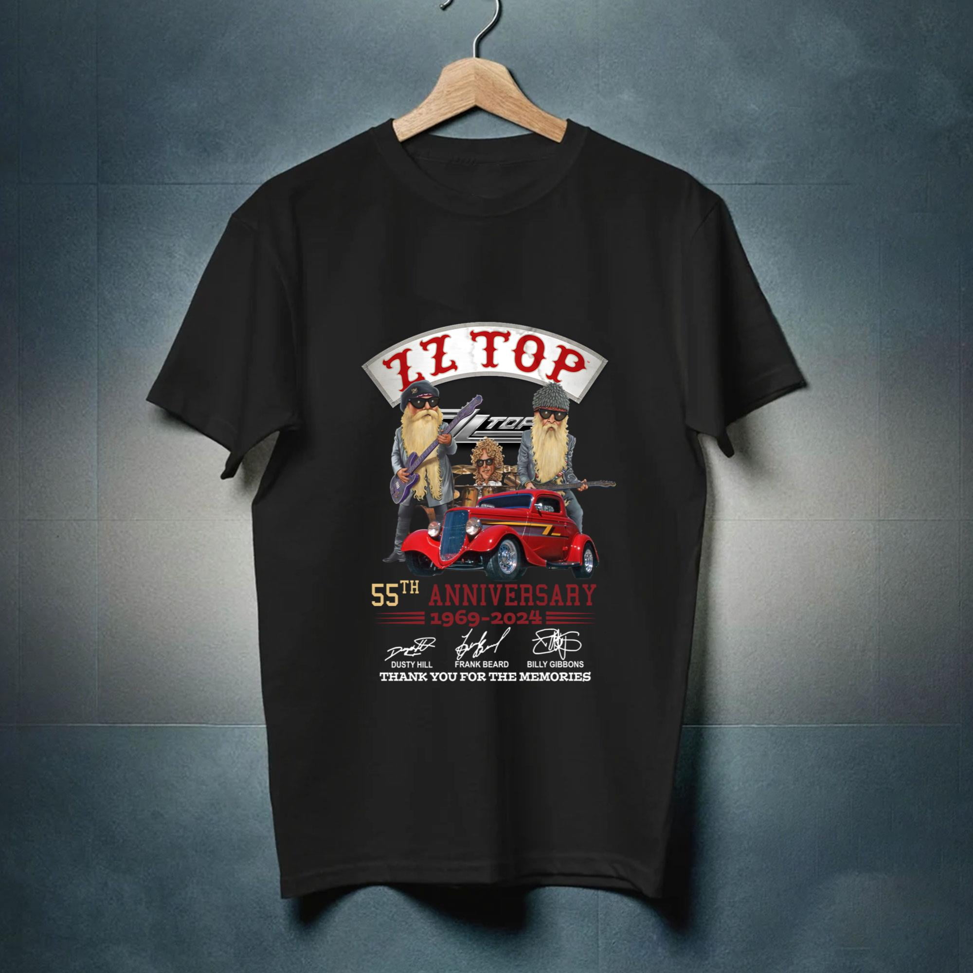ZZ Top 55th Anniversary Shirt, ZZ Top Rock Band Shirt, ZZ Top Fan Gift ...