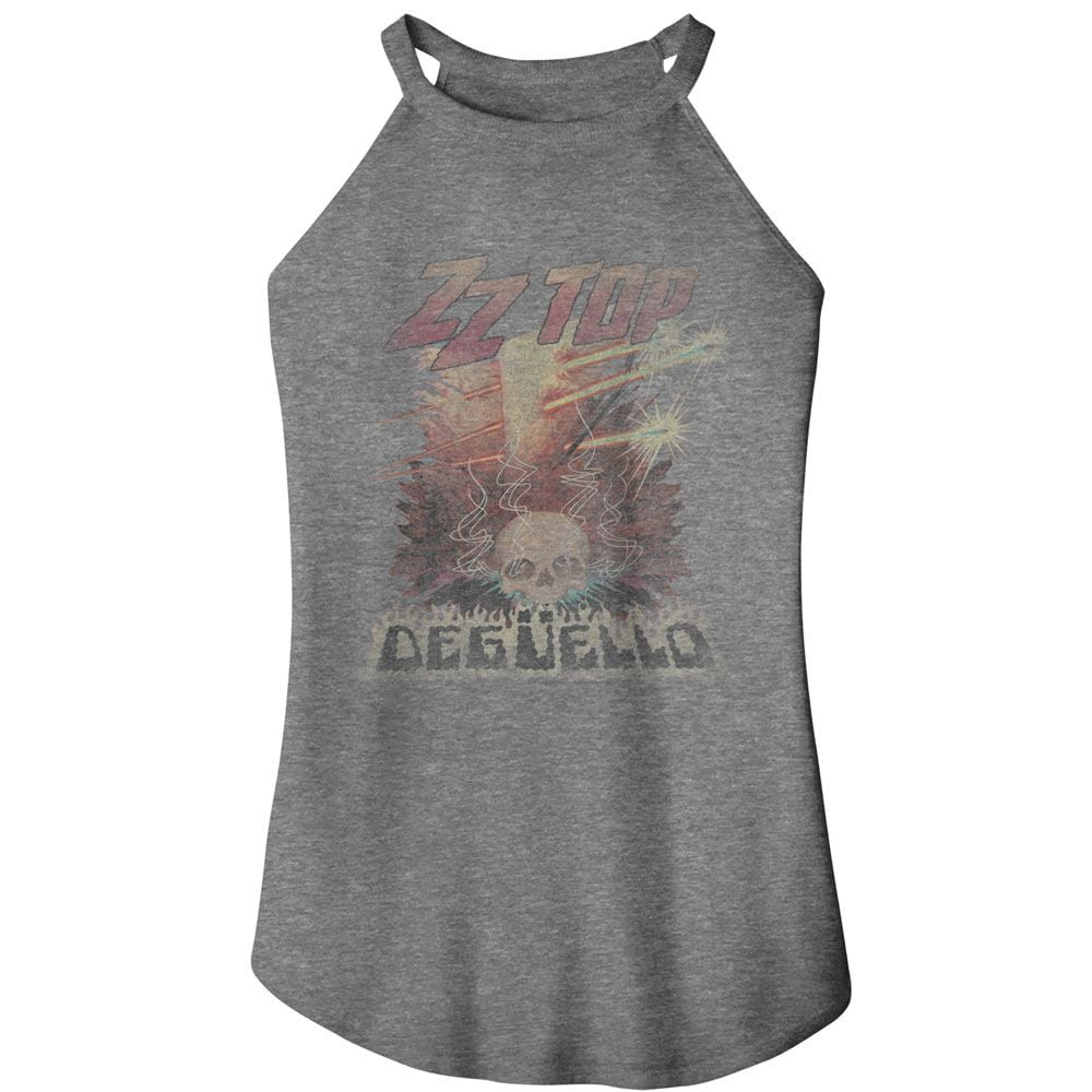 ZZ Top Deguello Fade Gray Frost Women's Sleeveless Rocker Tank Top ...