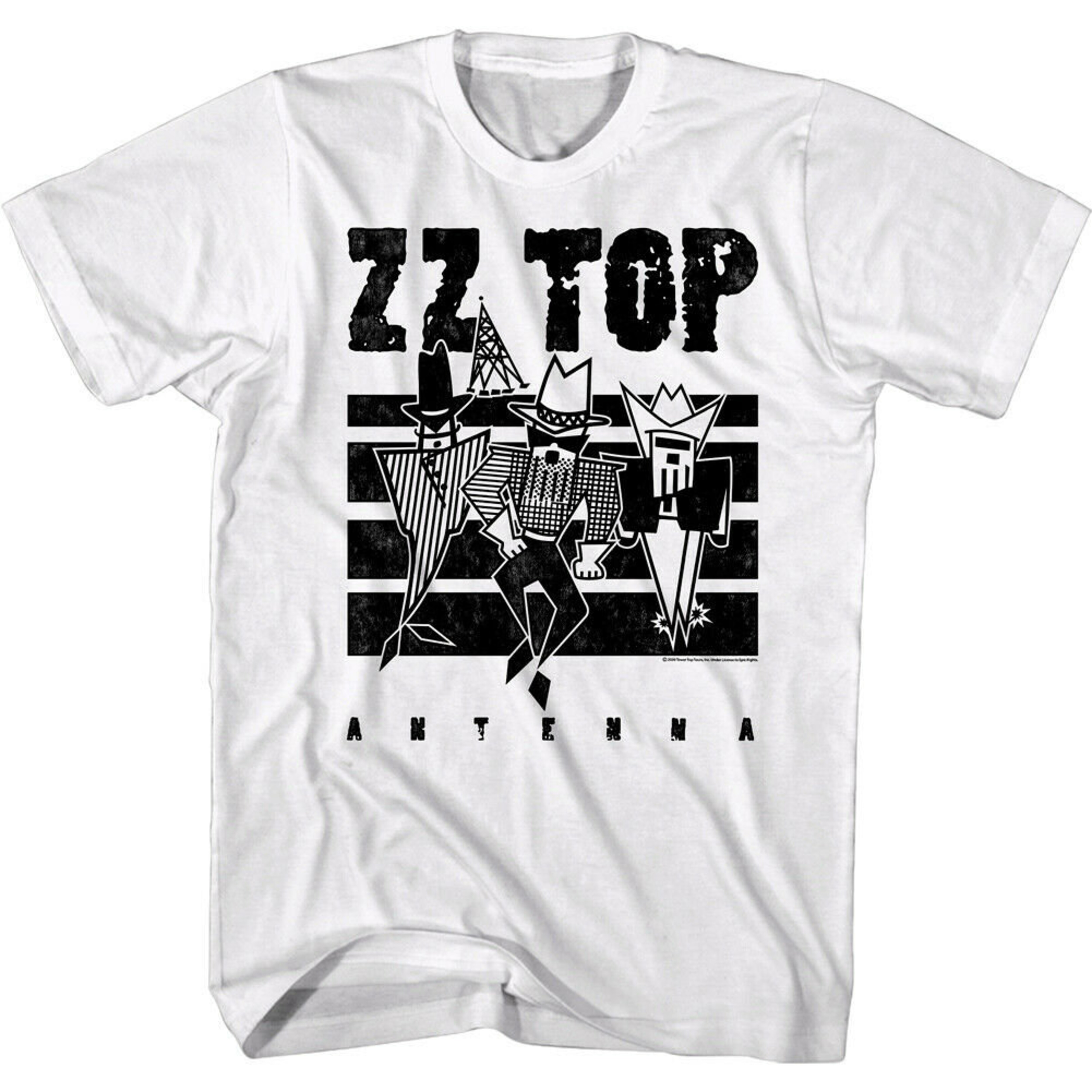 ZZ Top Men's T-shirt Antenna Album Cover Graphic Tee 1994 CD Art Live ...