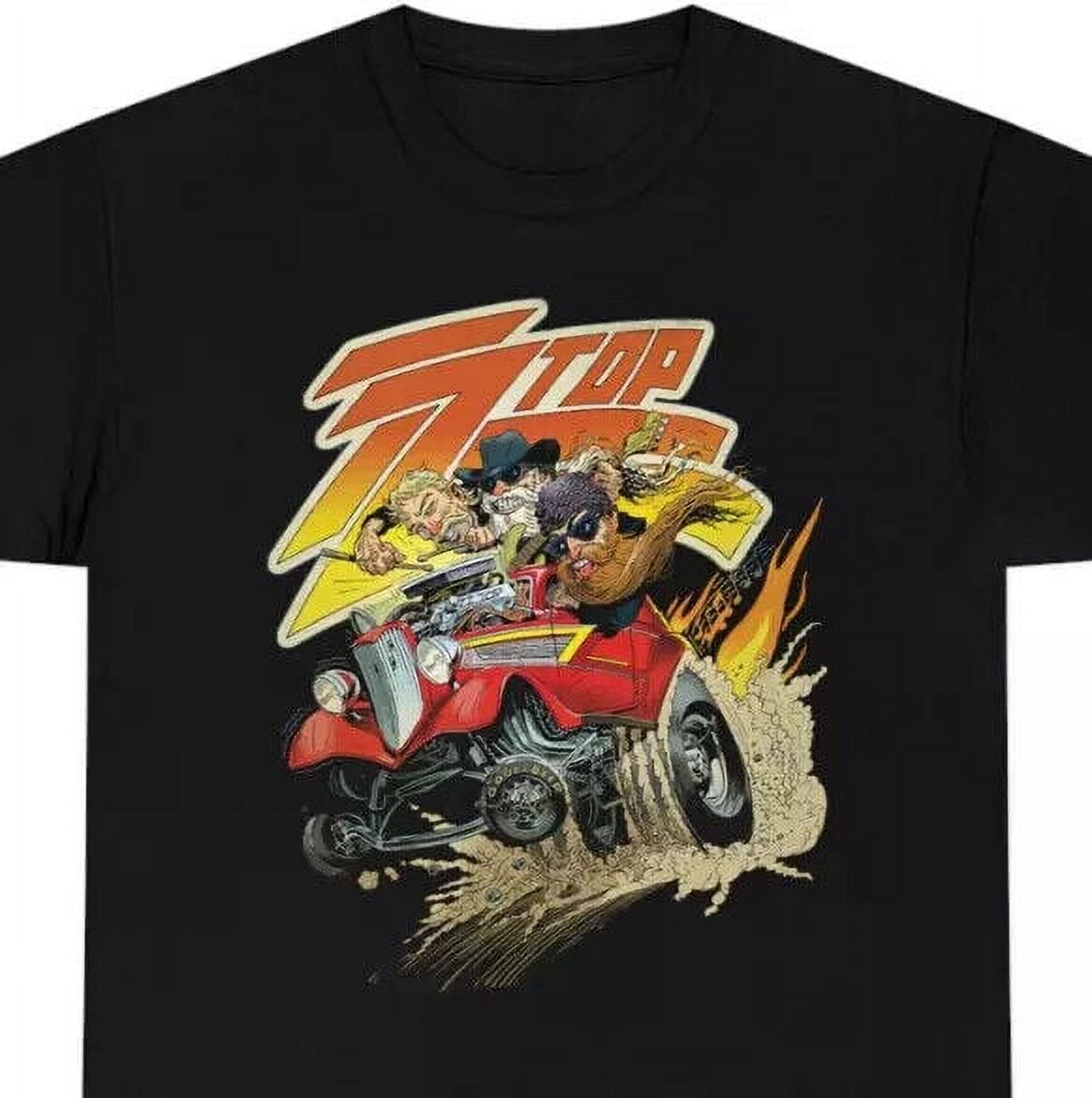 ZZ Top Mens ZZ Top Eliminator Car Graphic Black T-Shirt Unisex S-5XL - Walmart.com