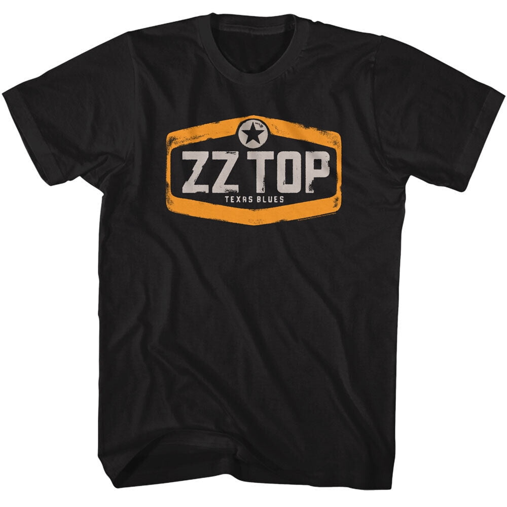 ZZ Top Texas Blues Badge Men's T Shirt Rock Music Band Merch - Walmart.com