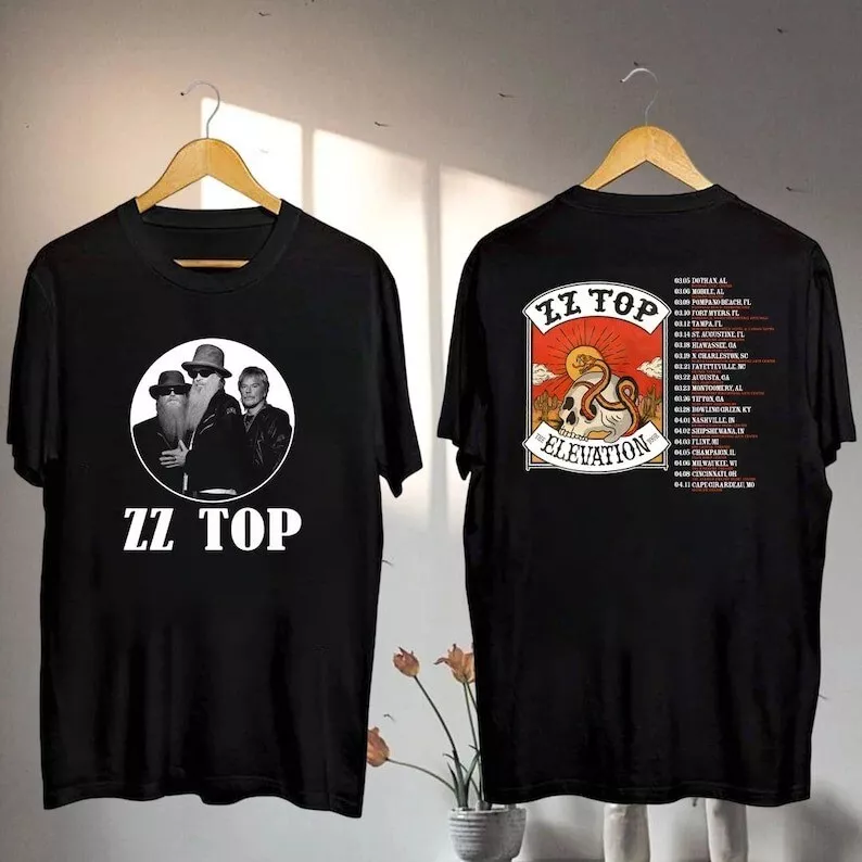ZZ Top The Elevation Tour 2025 Shirt, ZZ Top Band 2025 Concert, Zz Top ...
