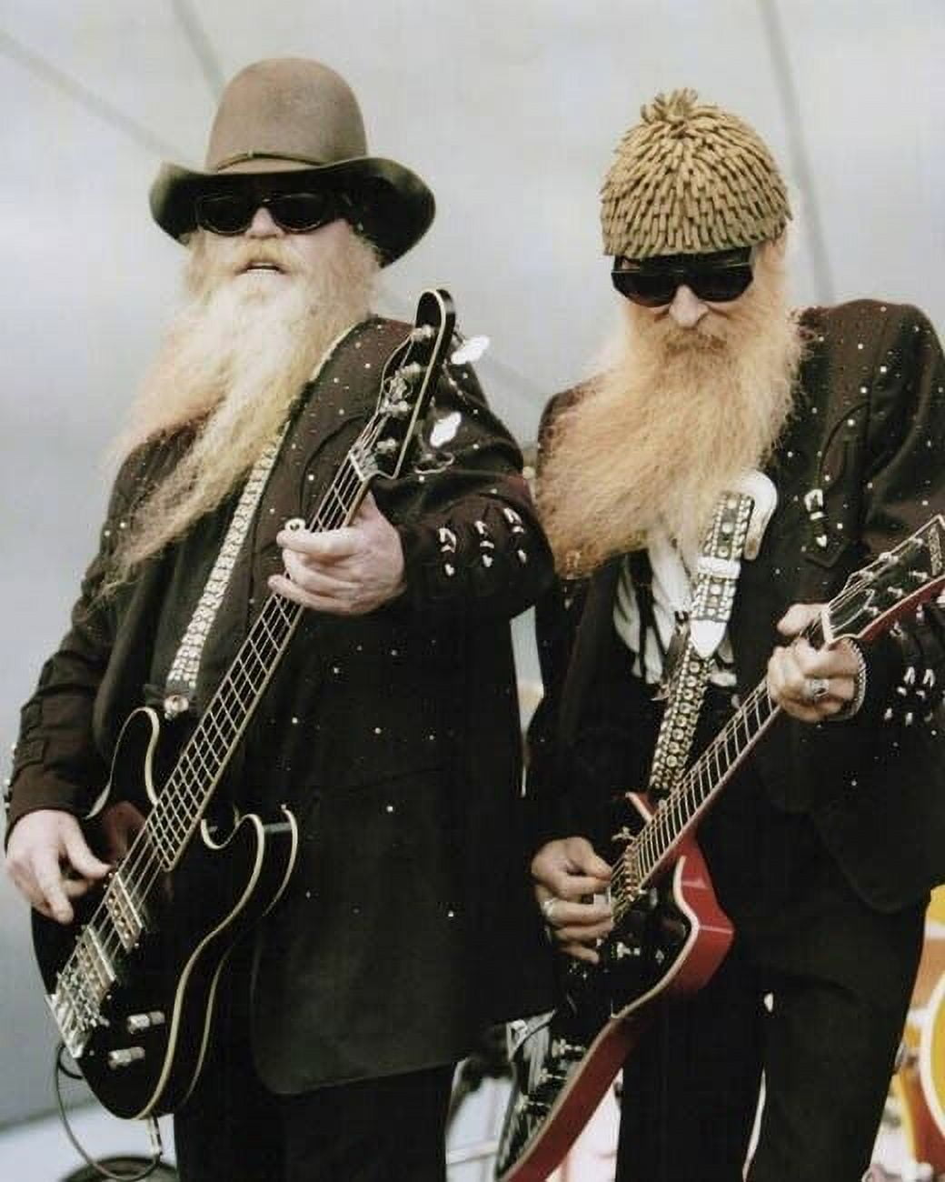 ZZ Top legendary rocks playing guitars in concert 5x7 photo - Walmart.com