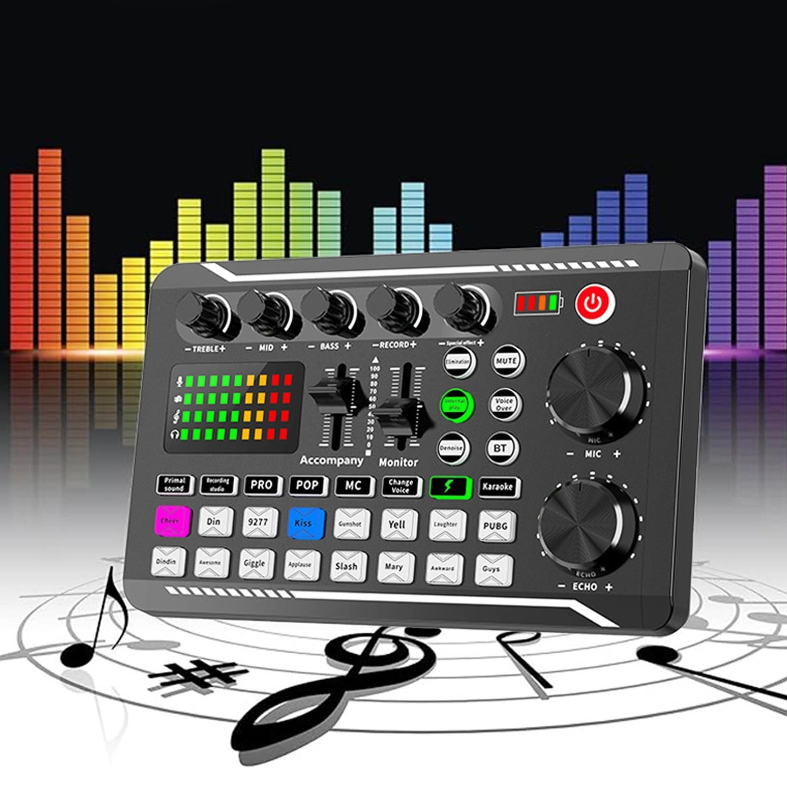 ZZD Live Sound Card with Dj Mixer Effects & Voice Changer, Live Sound ...