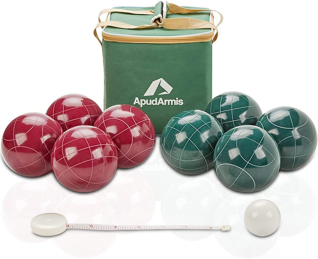 ZZDSTQ 107mm Bocce Balls Set, Outdoor Tournament Bocce Game for ...