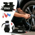 ZZERHUOO 12V 300 Portable Air Compressor Mini Tire With Pressure Gauge ...