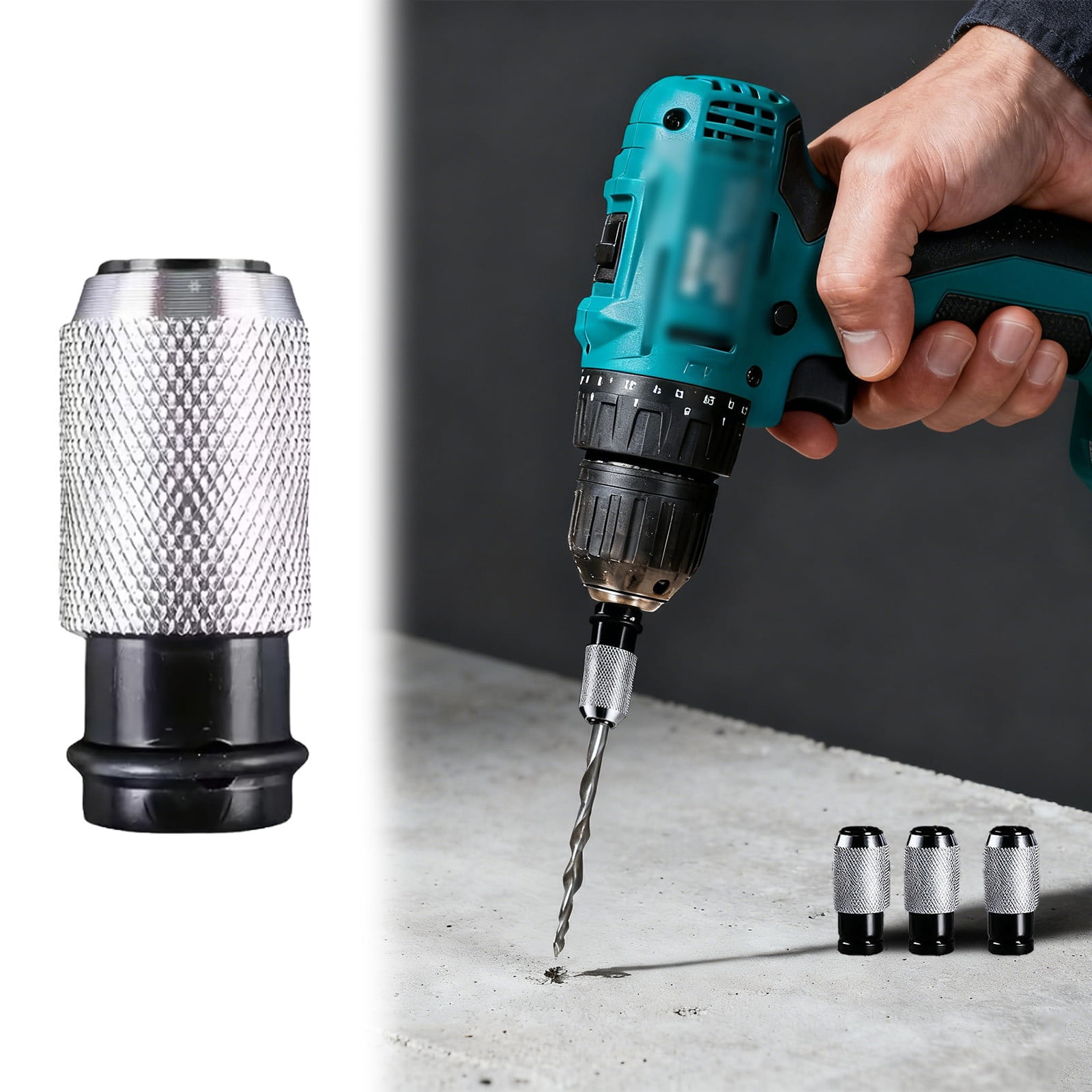 ZZERHUOO Adapter With Drill Bits To Drill Converter Air Socket Adapter ...