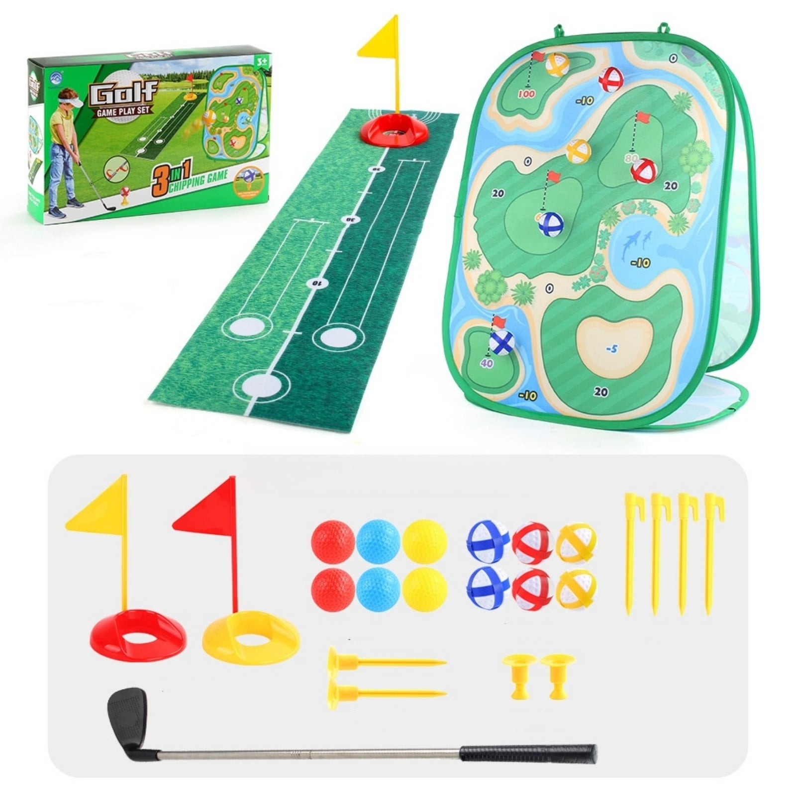ZZERHUOO Chipping Game Kids Sticky Games Club & Sticky Practice Mat ...