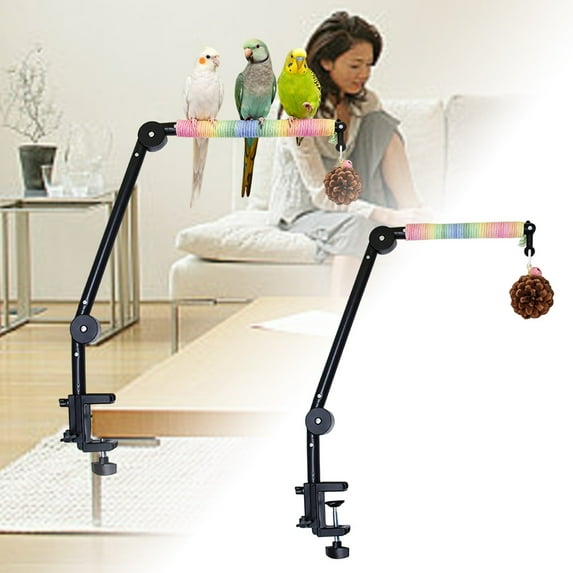 ZZERHUOO Coat Hook for Cubicle Wall Colorful Parrot Play Stand With ...