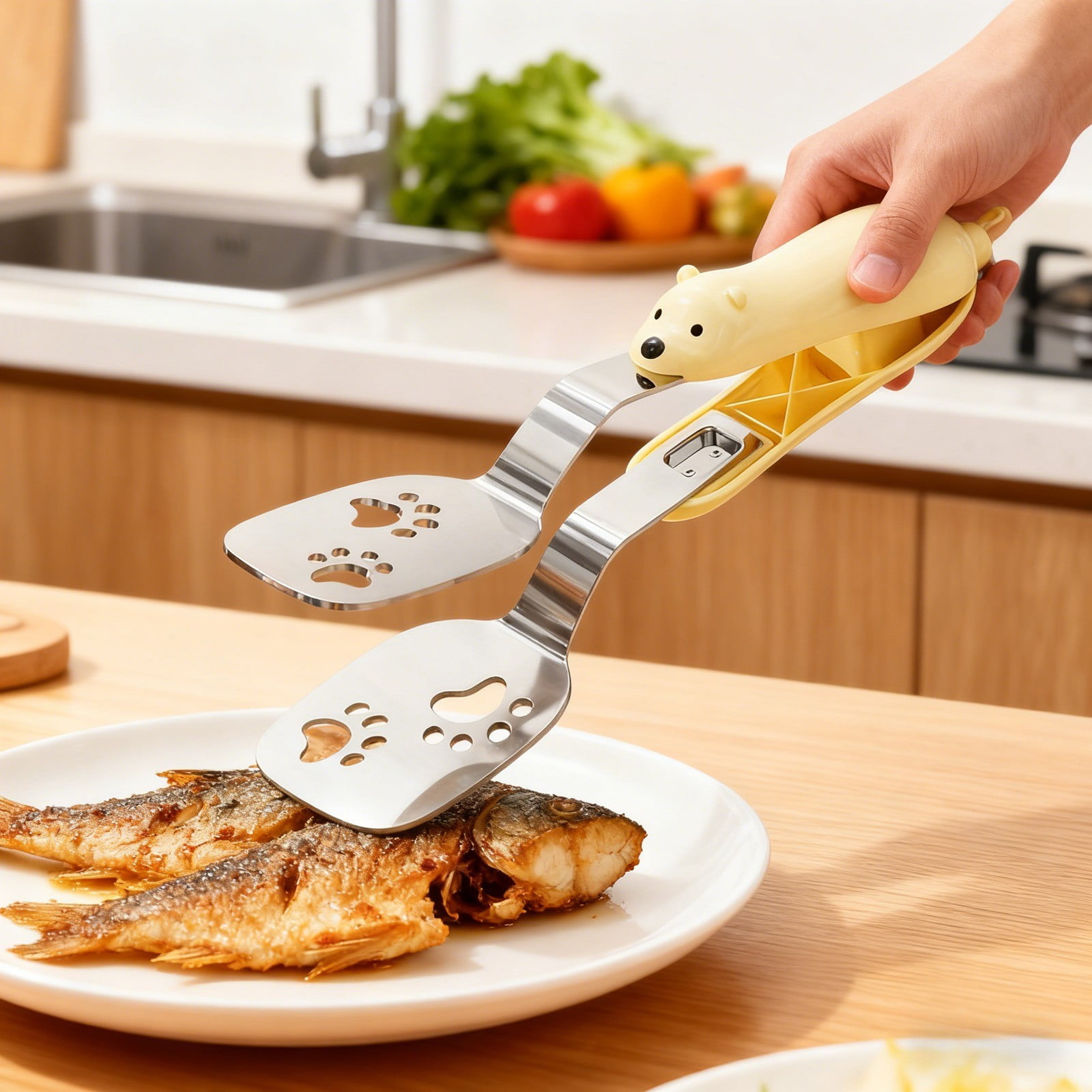 ZZERHUOO Function Silicone Spatula And Tongs Heat Kitchen Utensil For ...