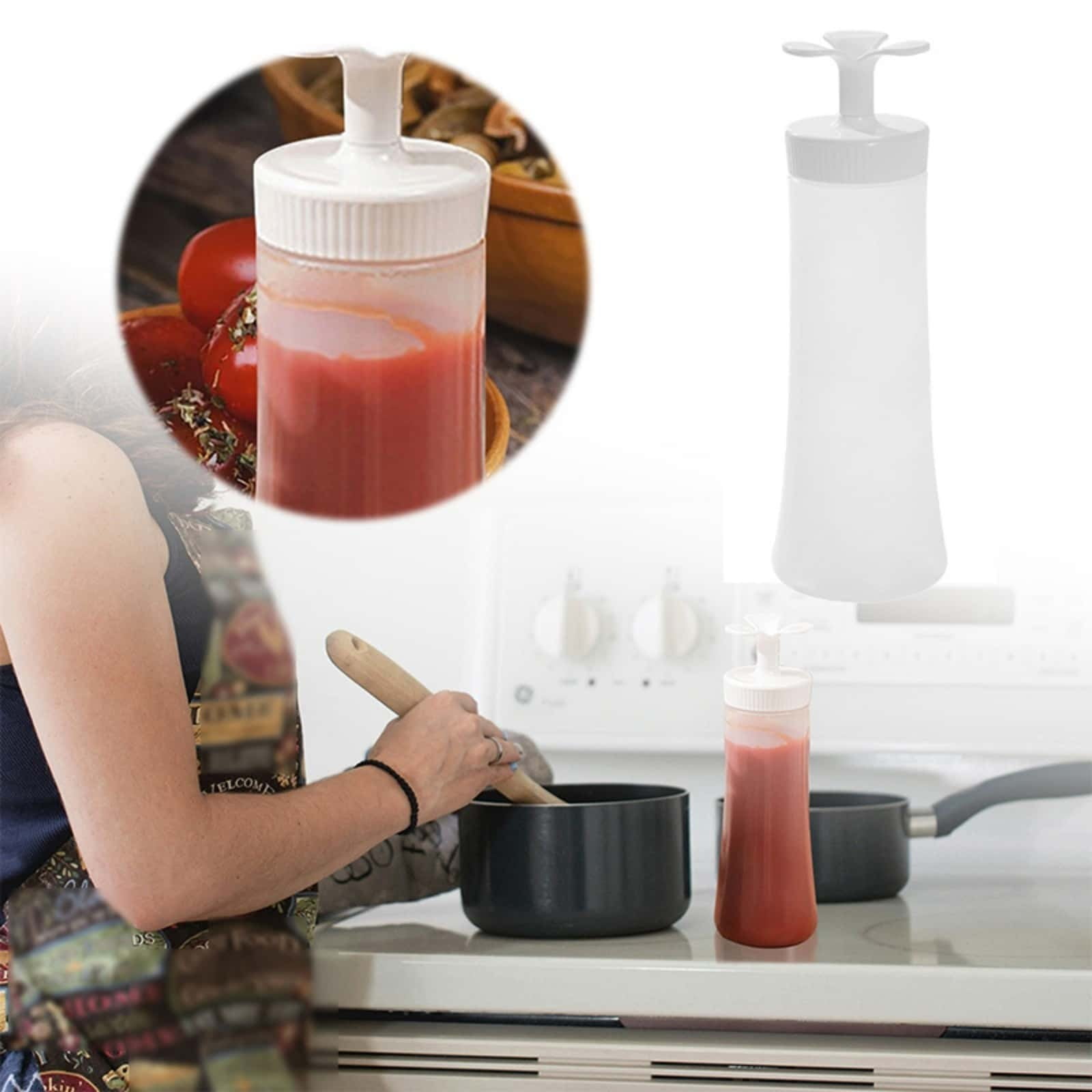 ZZERHUOO Glass Condiment Bottles For Kitchen Vinegar And Dressing ...