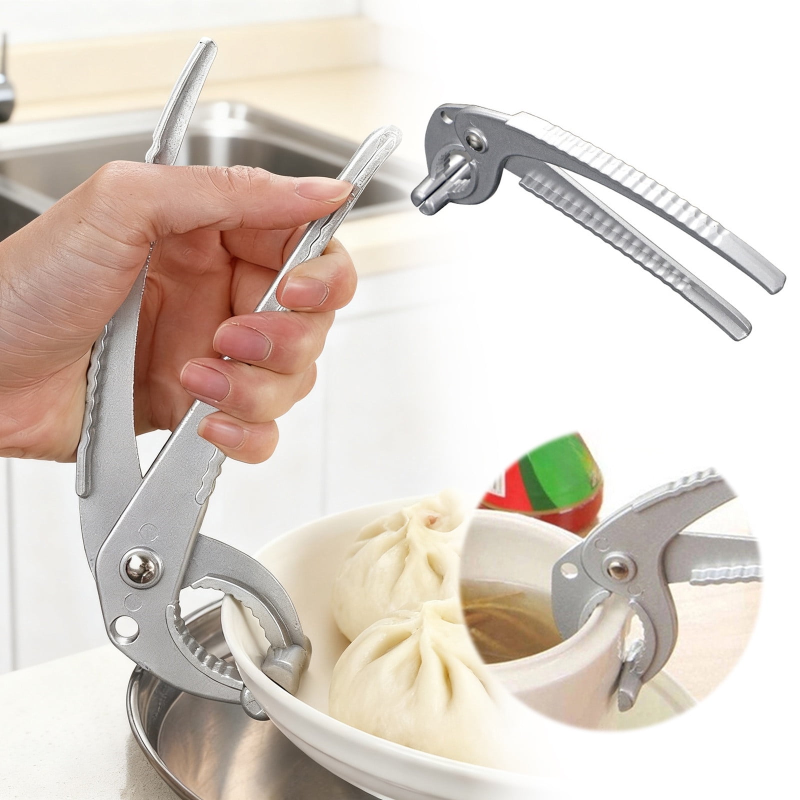 ZZERHUOO Heat Food Clips Secure Grip Silicone Tongs For Easy Lifting ...