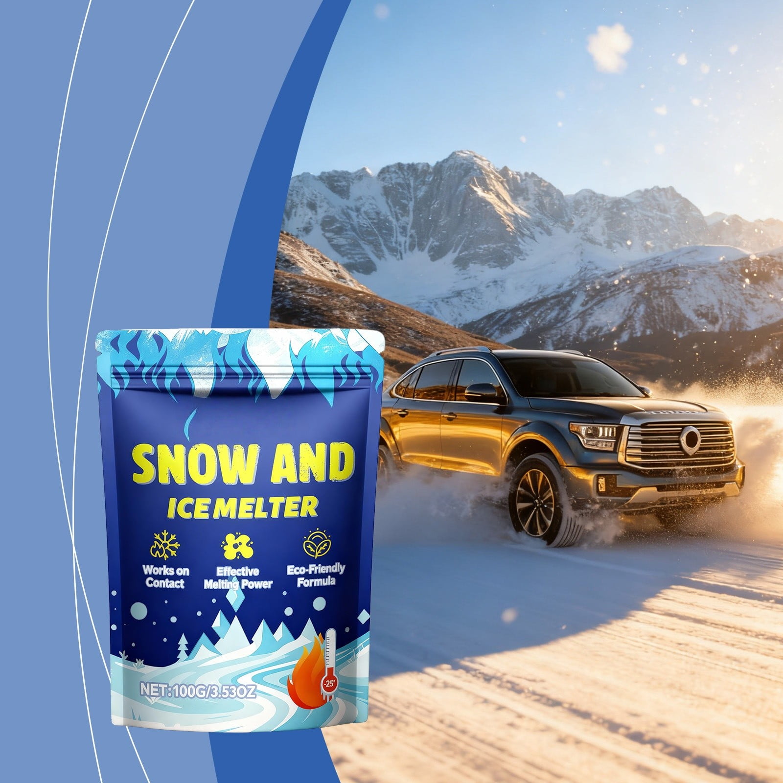 ZZERHUOO And Ice Melter Pellets For Thawing Deicer For Walkways Steps ...