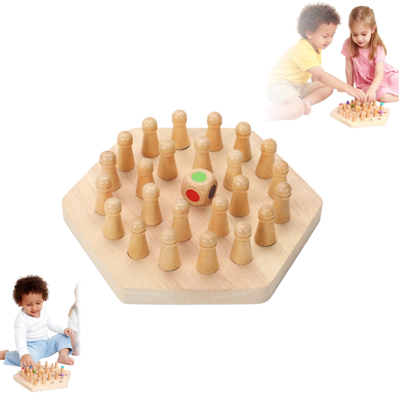 ZZERHUOO Memory And Girls Educational Wooden Matching Thinking Training ...