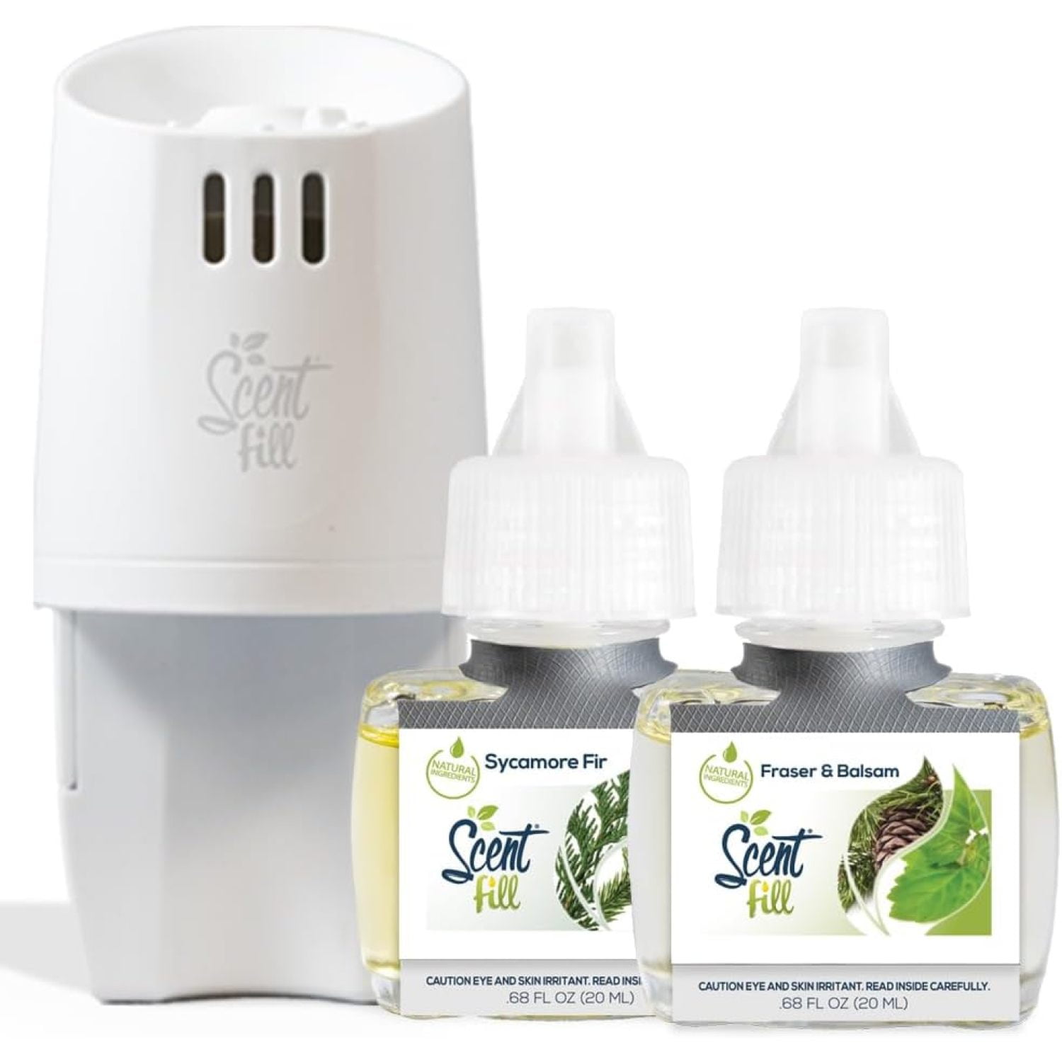 ZZFF 100% Natural Peppermint Plug in Air Freshener, Scented Oil Refills ...