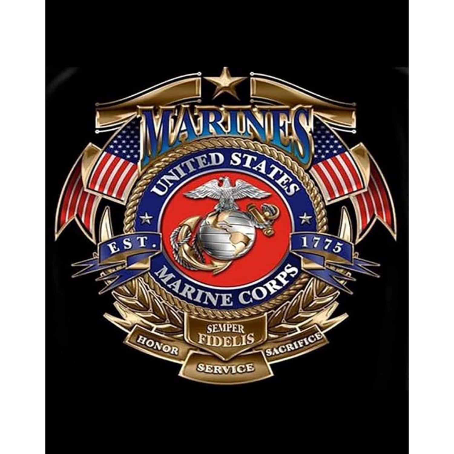 ZZHHJY5D Diamond Art Painting by Number Kits Marine M Corps Painting ...
