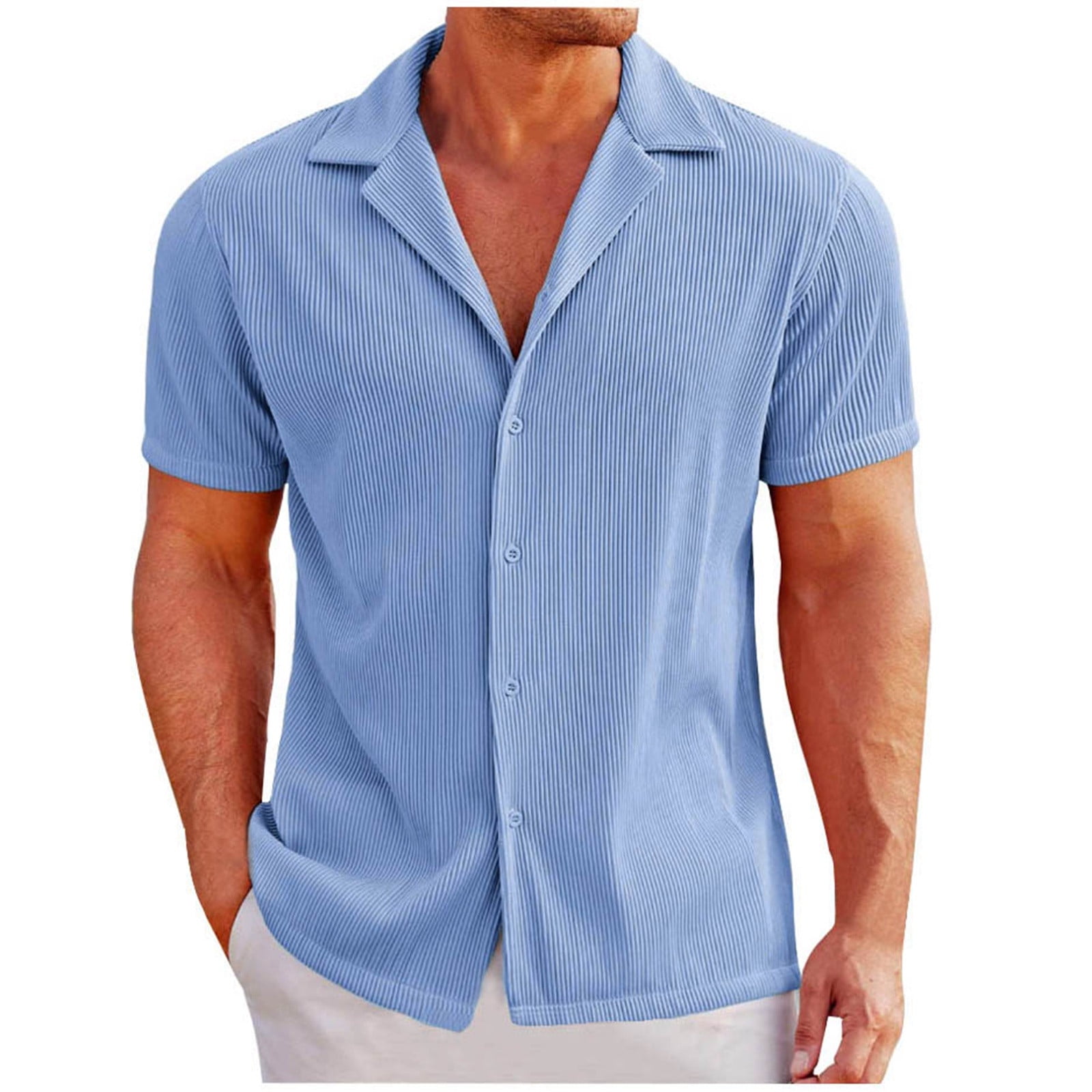 ZZHZGZ 4Th of July Mens Beach Clothes Men's Summer Button up Shirt ...
